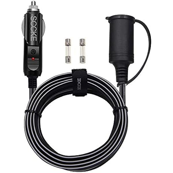 Premium Pure Copper 12V 24V Car Cigarette Lighter Socket Extension Cord ...