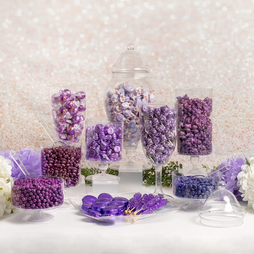 Premium Purple Candy Buffet Table (15+ Pounds) Includes Kisses, M&M's ...