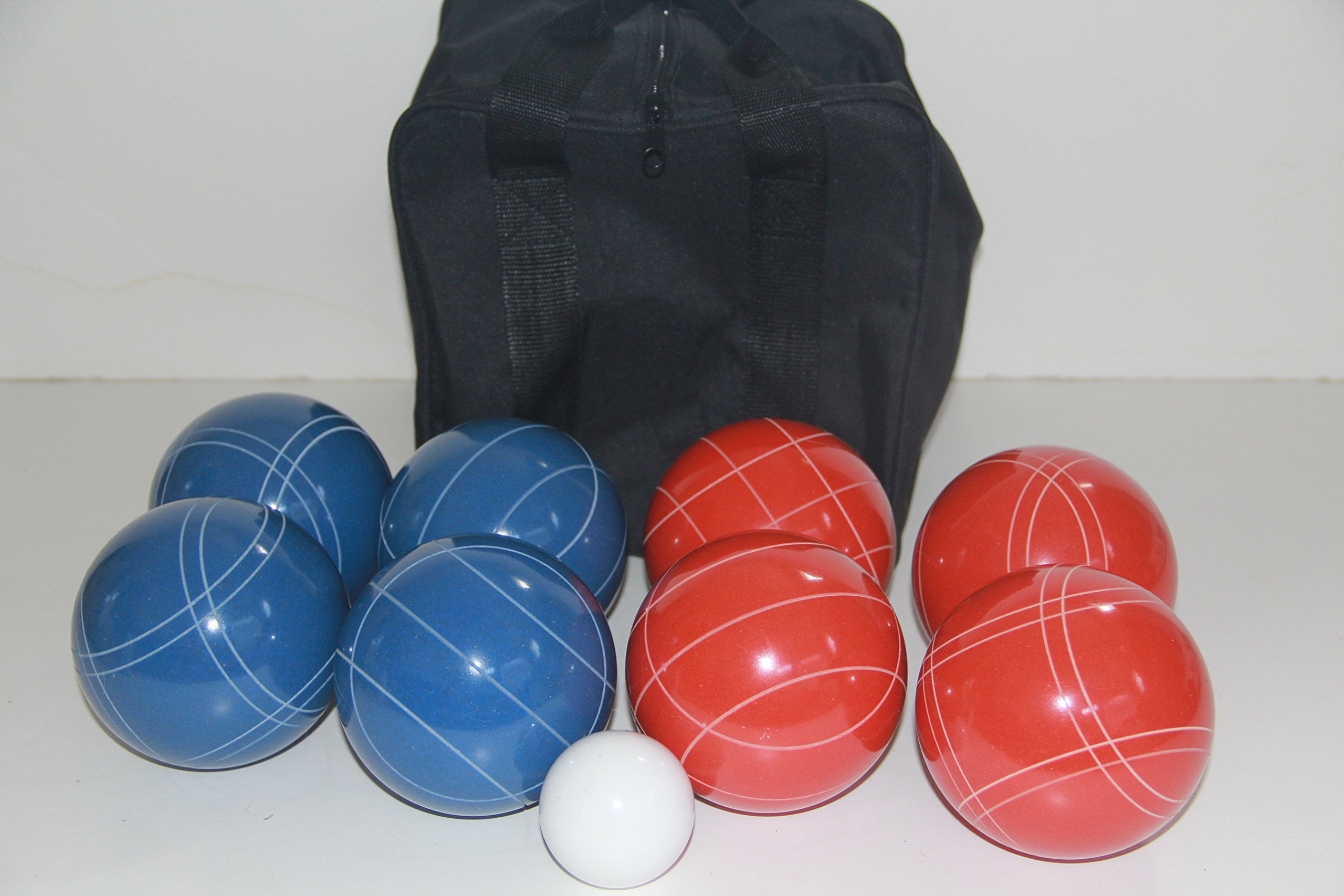 Italian/American Made, 110mm EPCO Bocce Set - Rustic Blue/Orange Balls ...