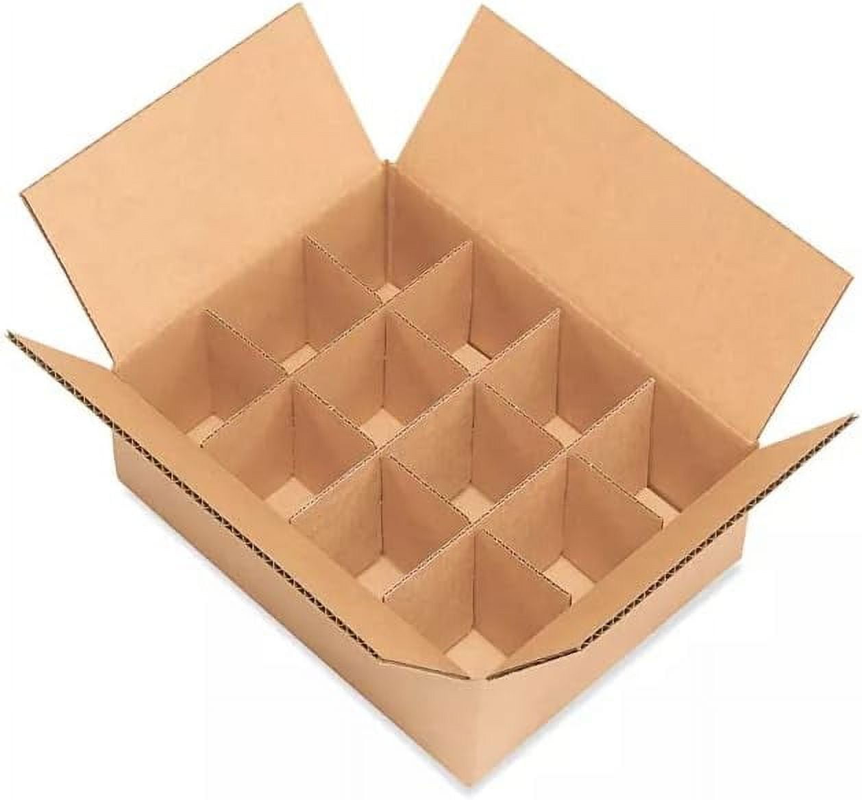 Premium Quart Mason jar storage & moving boxes with dividers. Each box ...