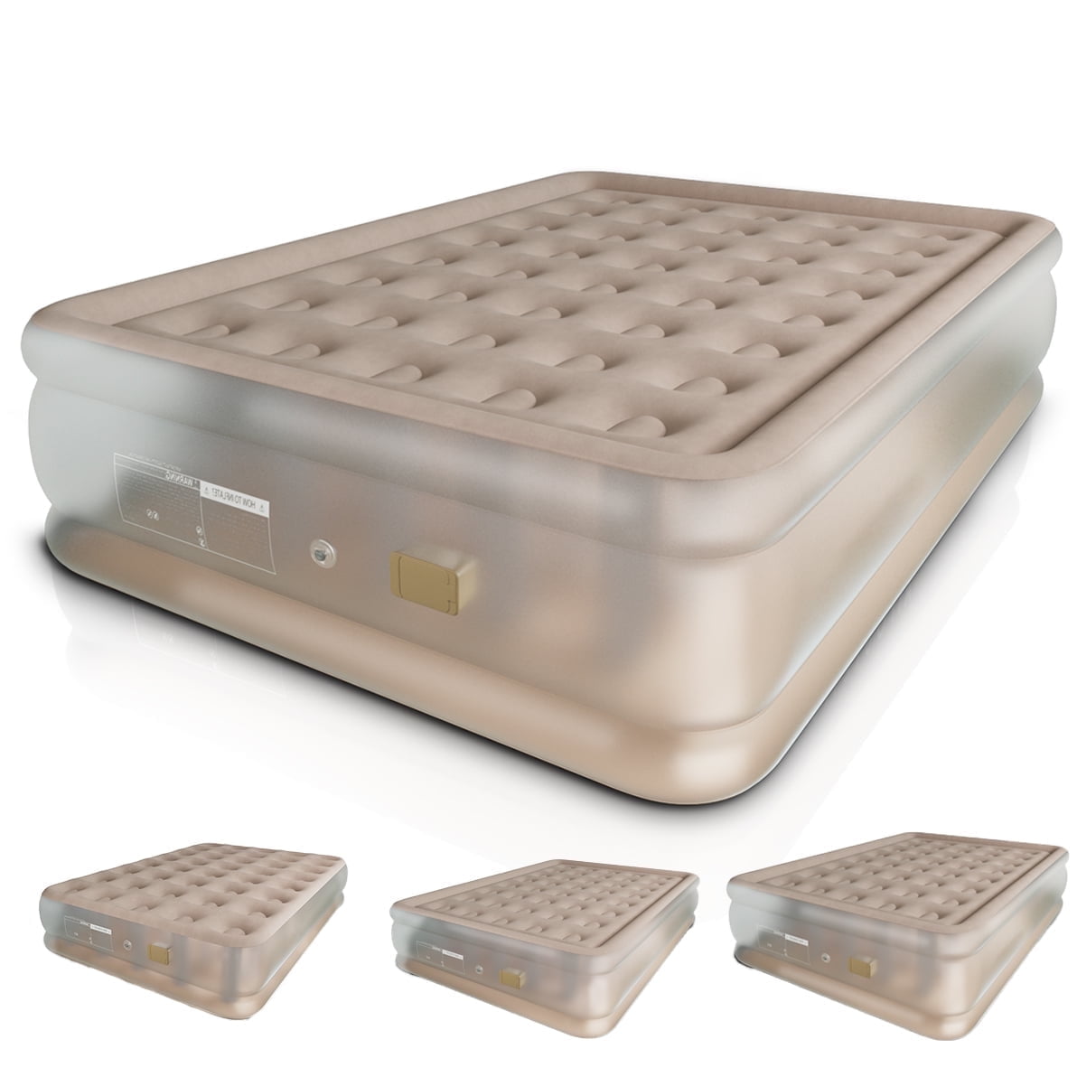 Top Flocking Full Air Mattress, 18"Inflatable Bed with USB-C Built-In ...