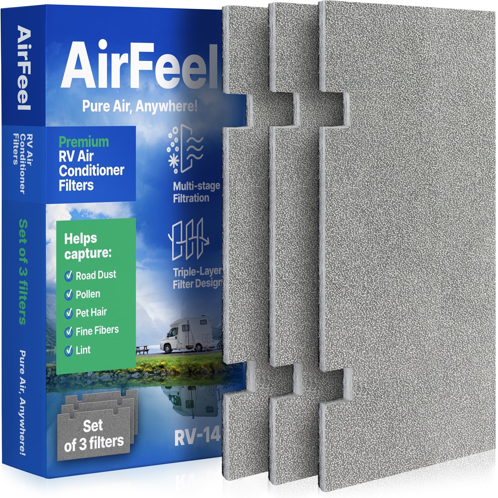 Premium RV Air Conditioner Filter Replacement - Triple-Stage Filtration ...