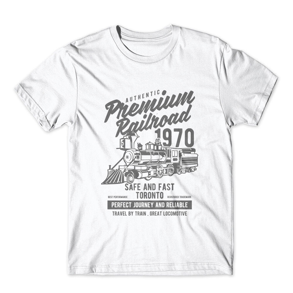 Premium Railroad Tshirt Train Shirt Locomotive Tee 100% Cotton Premium ...