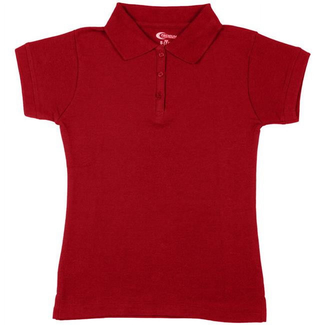Premium Red Girls' Polo Shirts - Size 10/12 (M) Case of 6 - Walmart.com