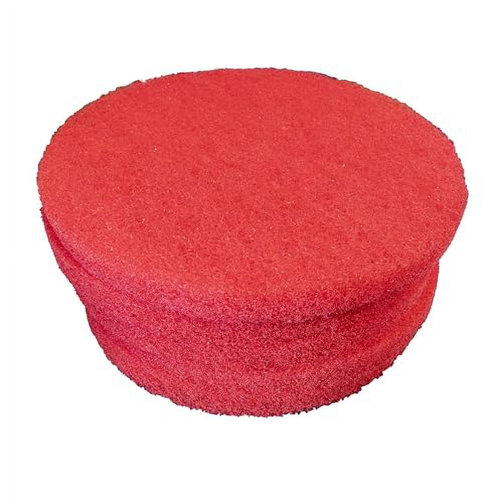 Premium Red Scrubbing Pads - 17-Inch, Pack of 5, Heavy-Duty Floor ...