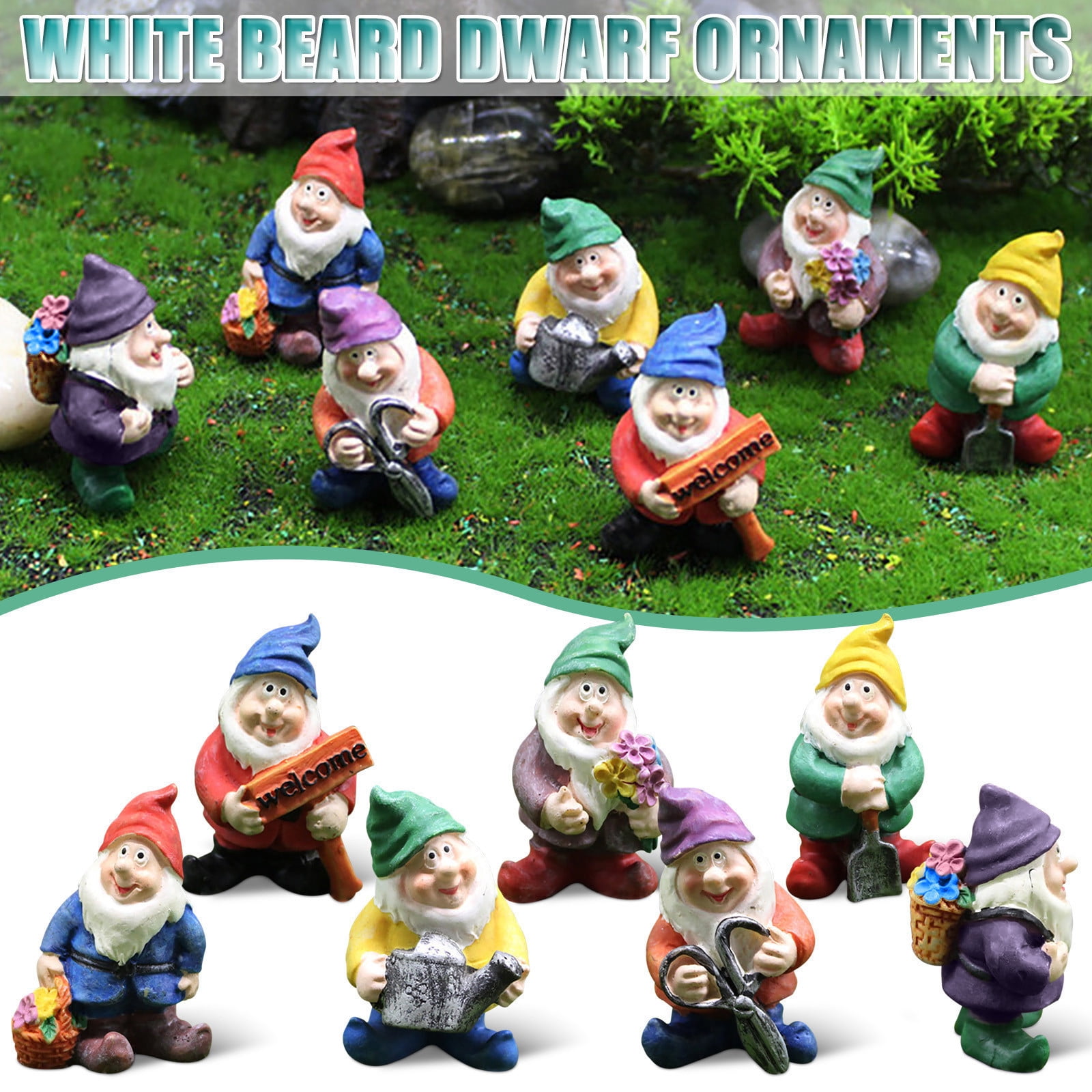 Premium Resin Garden Gnome Ornaments | Outdoor Dwarf Decorations ...