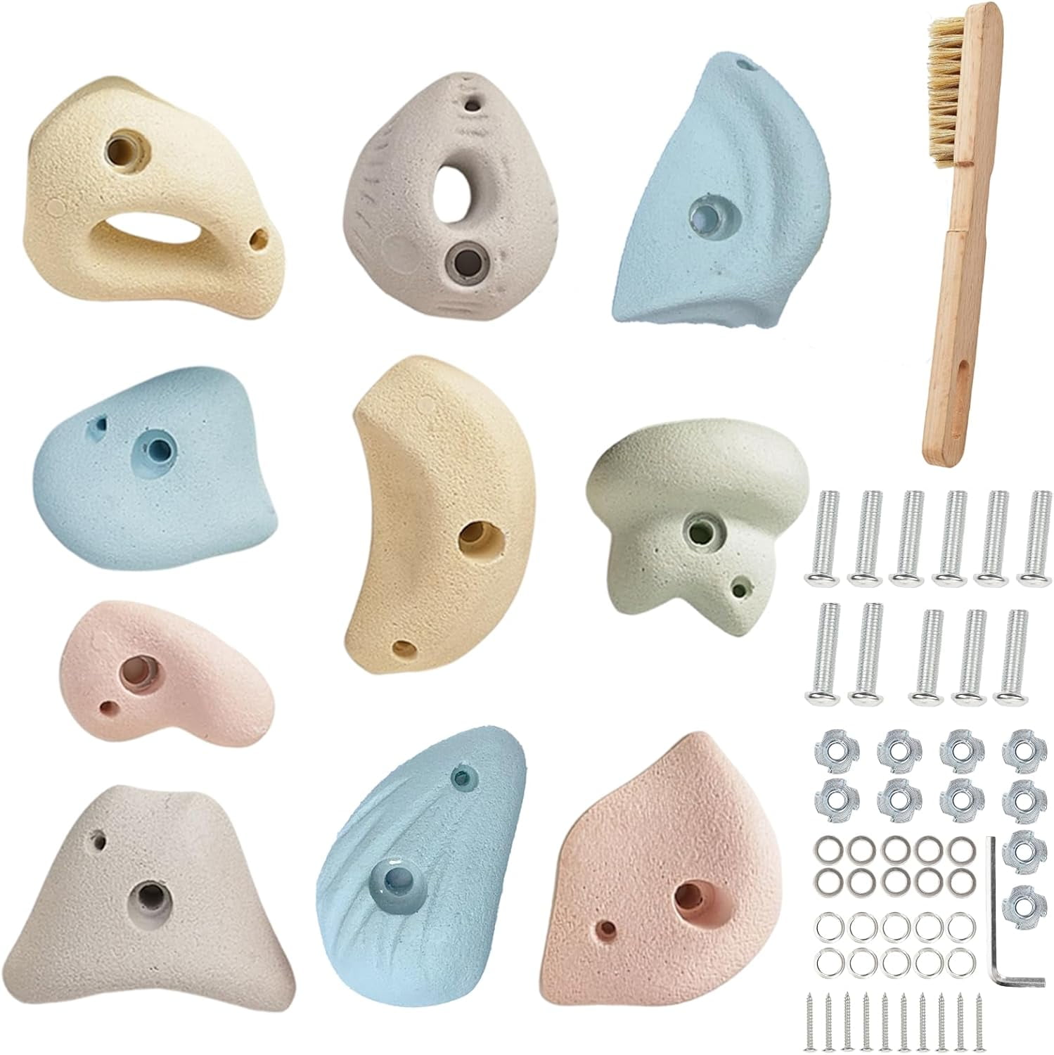 Premium Resin Rock Climbing Holds for Kids & Adults, Large Training ...