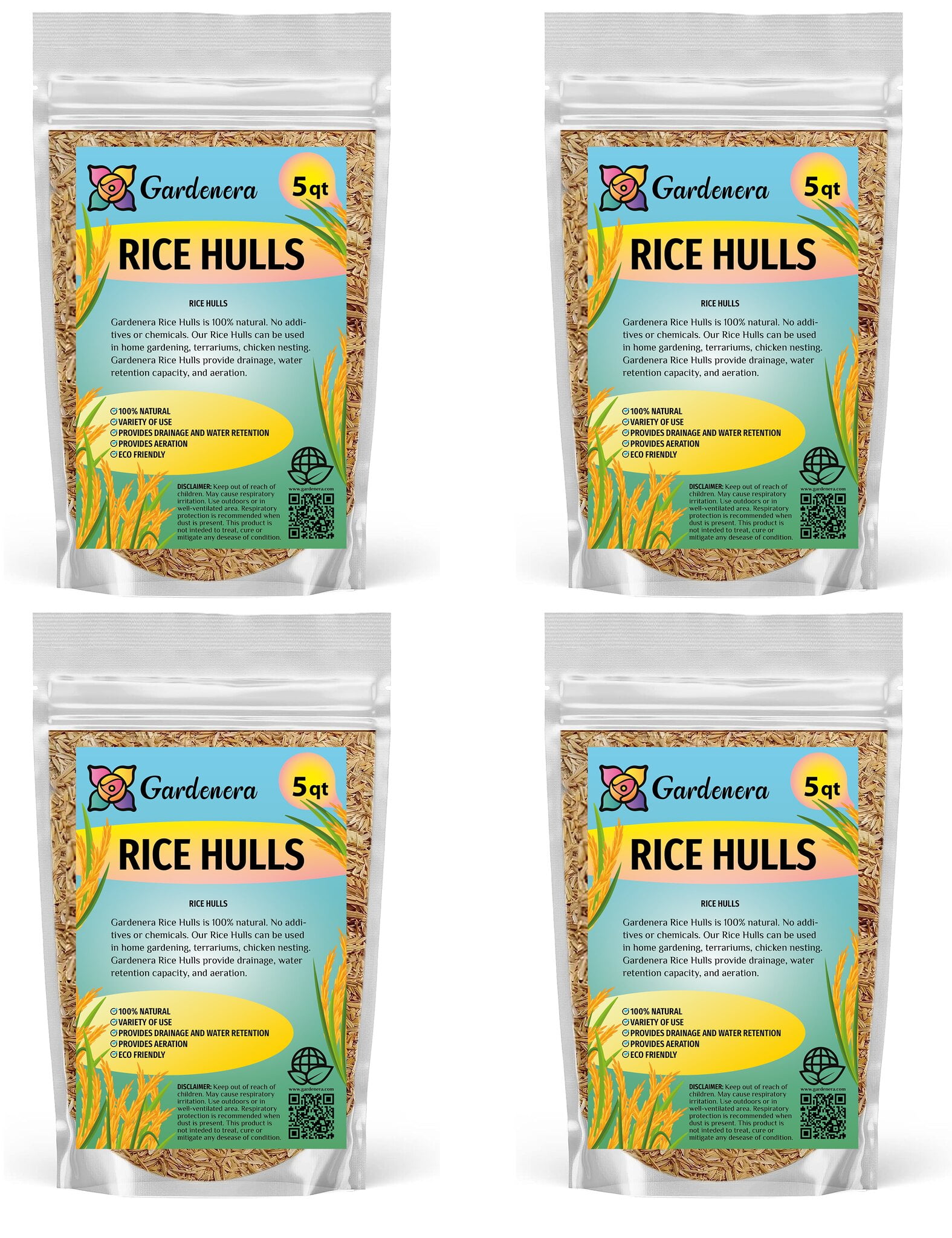 ⭐ Premium Rice Hulls by Gardenera - Create Healthy and Resilient Plants ...