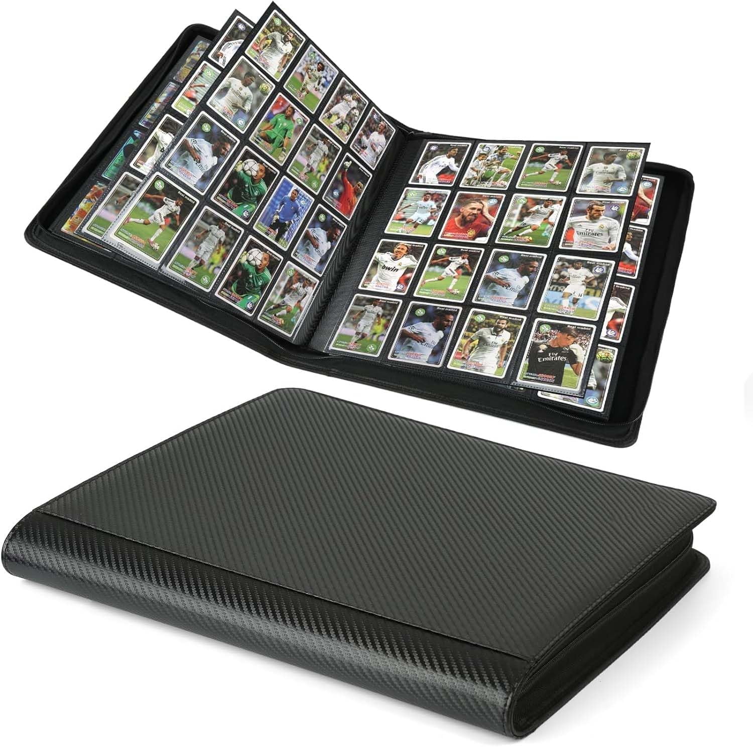 Premium Ringless Trading Card Binder - 1024 Capacity, 16 Side-Loading ...