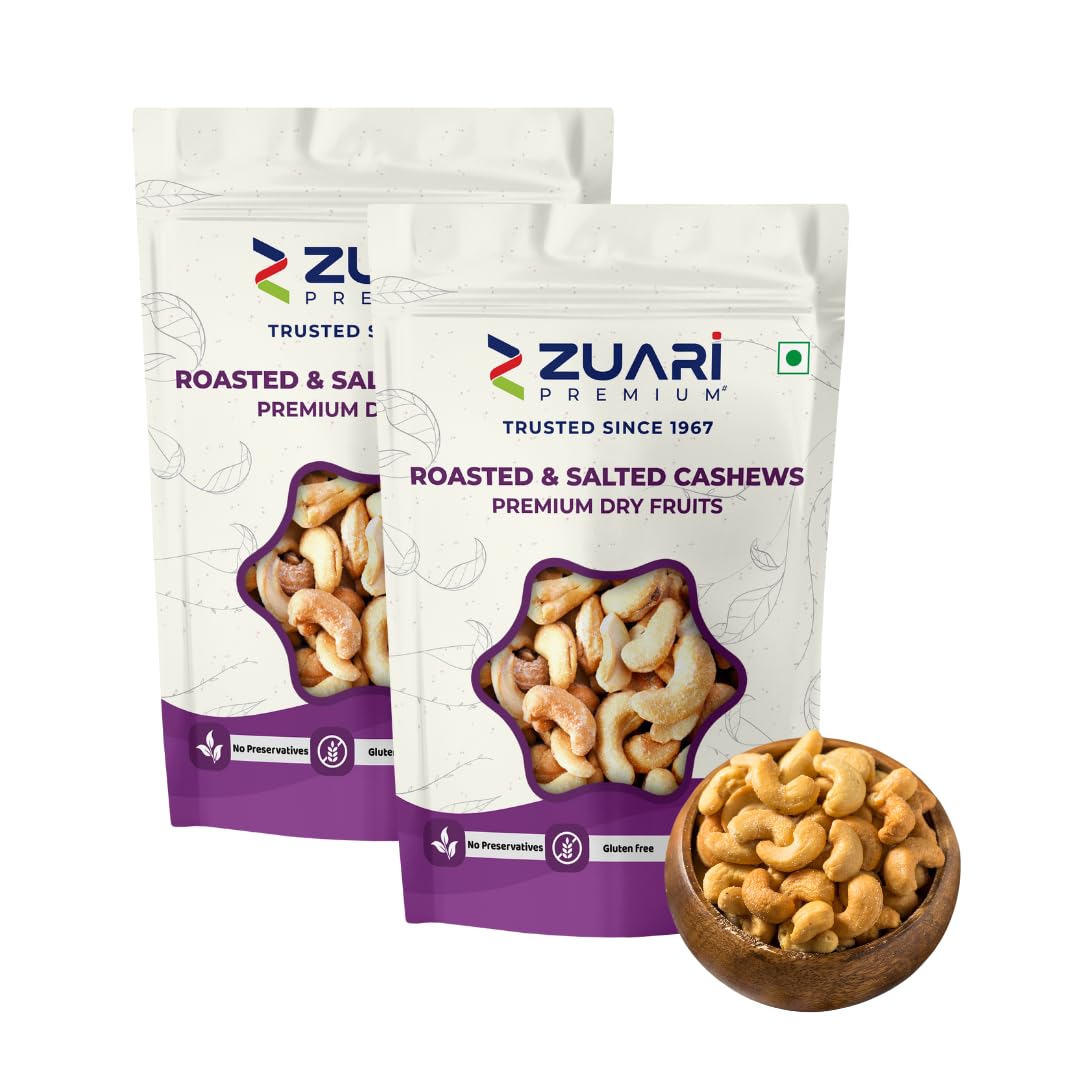 Premium Roasted Cashews By Zuari 200gm, | Salted Kaju Whole Dry Fruit ...
