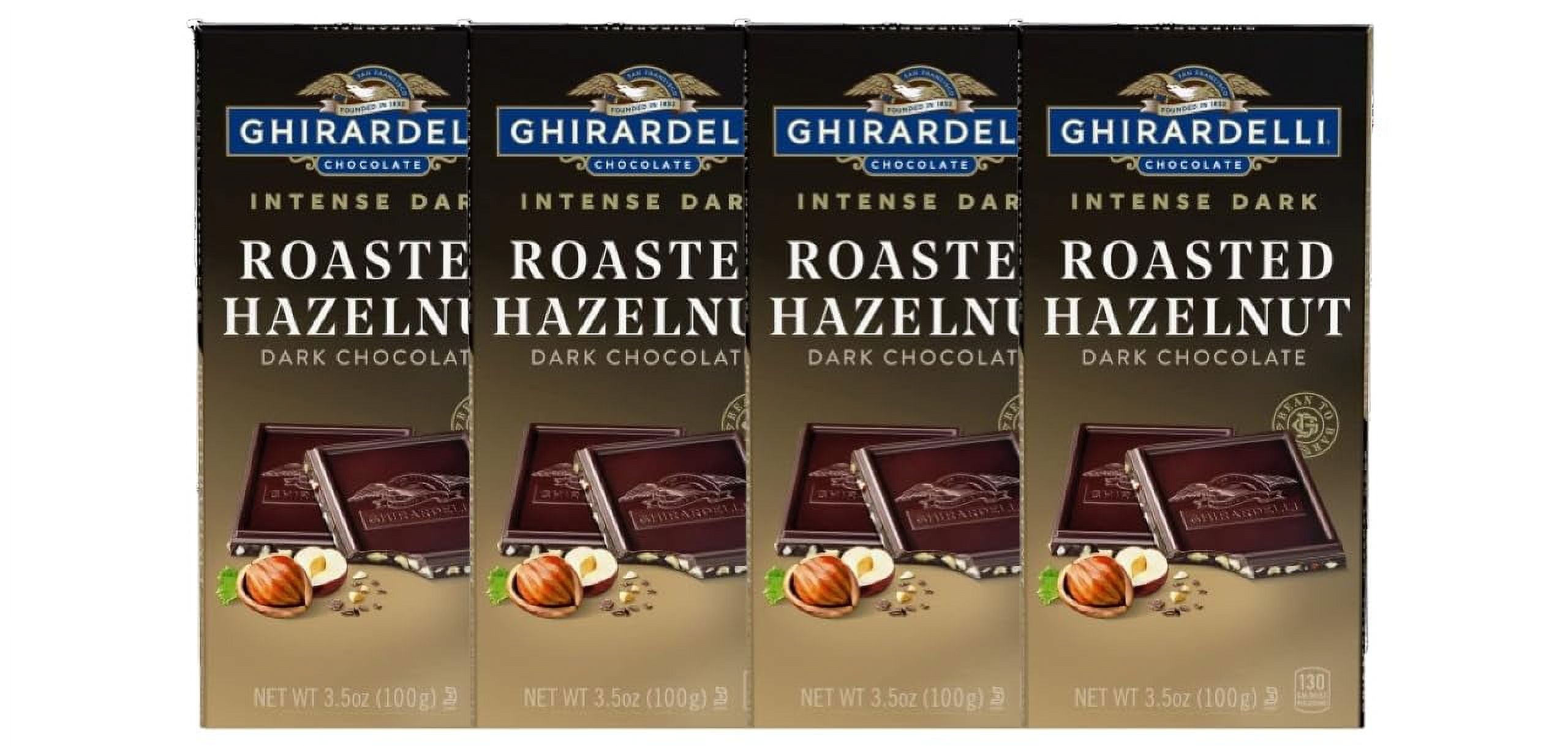 Premium Roasted Hazelnut Intense Dark Chocoalte - 4 Pack, Ghirardelli 3.5 oz - Walmart.com