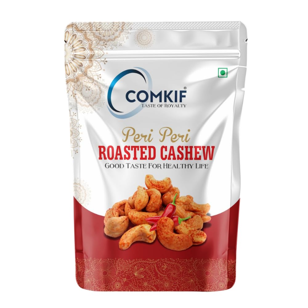 Premium Roasted Peri Peri Flavoured Cashews Nuts By Comkif 220gm, | Dry ...