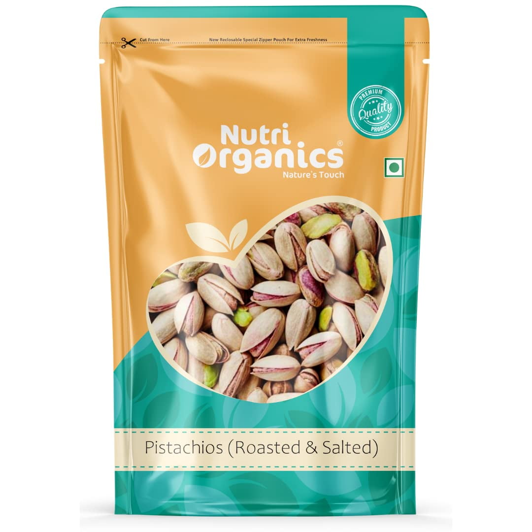 Premium Roasted & Salted Pistachio By Nutri Organics 200gm, | High In Protein, Dietary Fiber ...