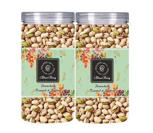 Premium Roasted & Salted Pistachios By Blessberry 1kg, (500gm * 2) | Super Crunchy & Delicious ...