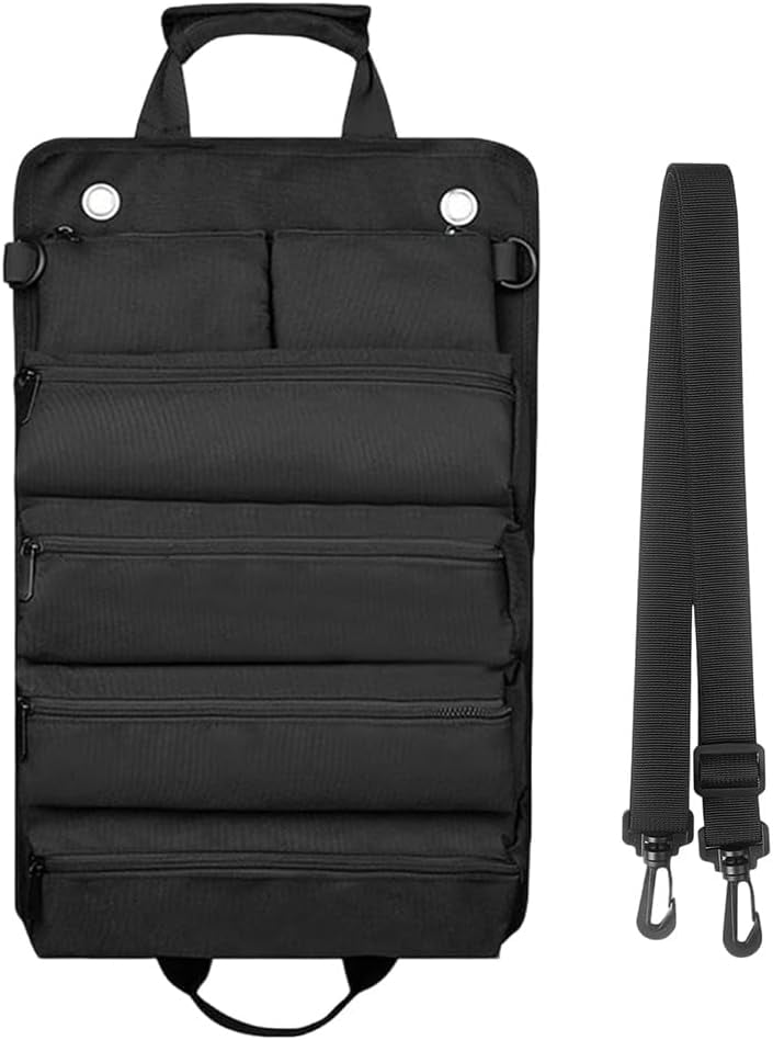Premium Roll Up Tool Bag, Heavy Duty Portable Tool Organizer with ...