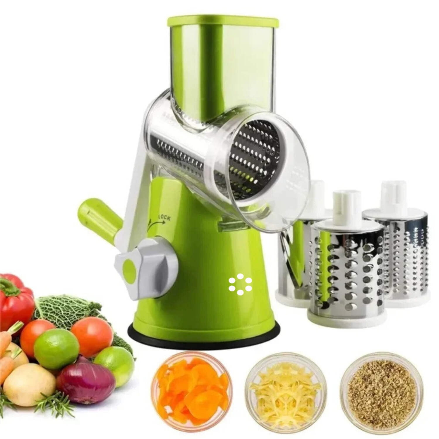 Premium Rotary Cheese Grater, Manual Cheese Grater with Handle ...