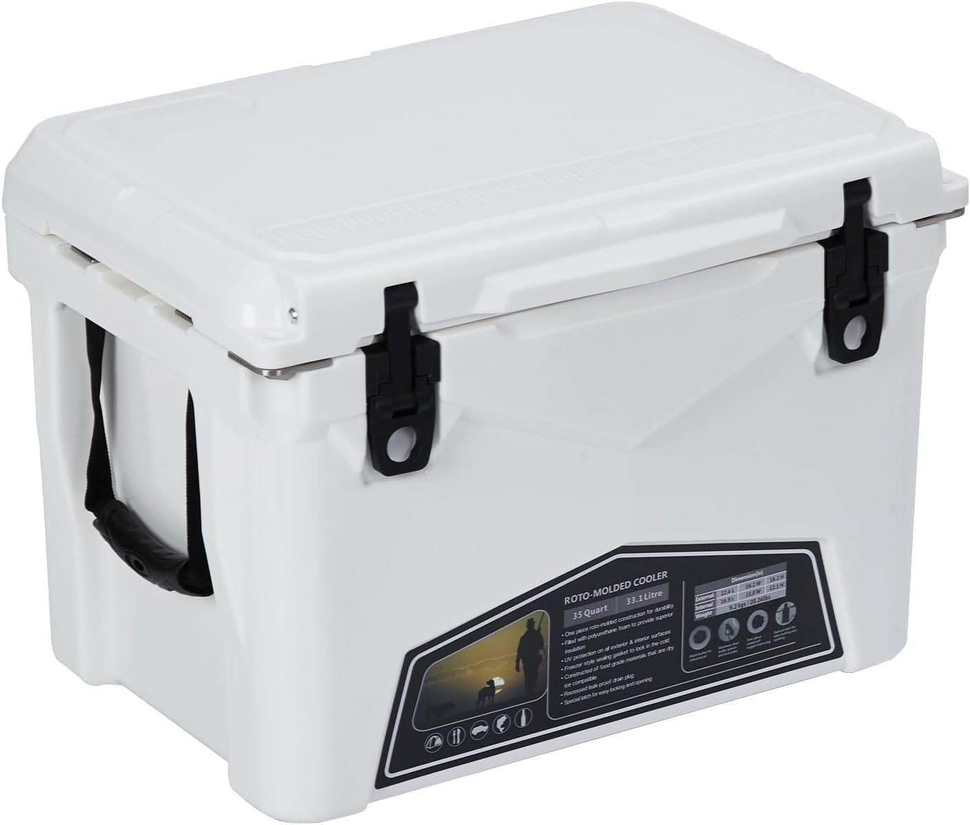 Premium Rotomolded Camping Cooler – 5-Day Ice Retention, Heavy-Duty ...