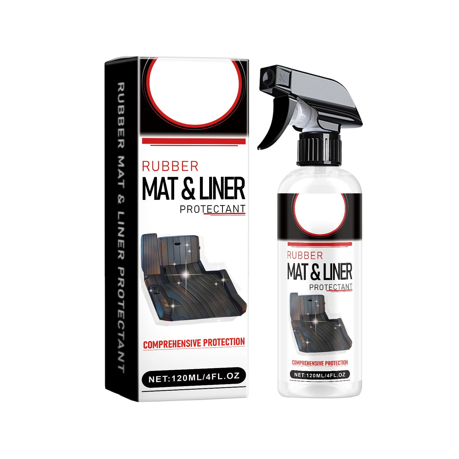 Premium Rubber Mat & Liner Protectant Spray 120ml, Restores Shine, UV ...