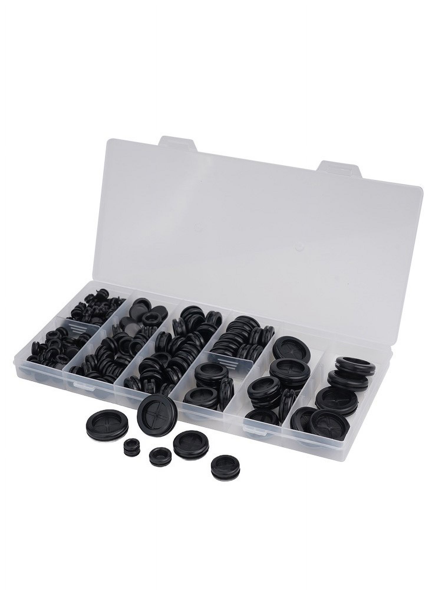 Premium Rubber Sealing Ring Wire Outlet Coil Set - 170pcs, Double-Sided ...