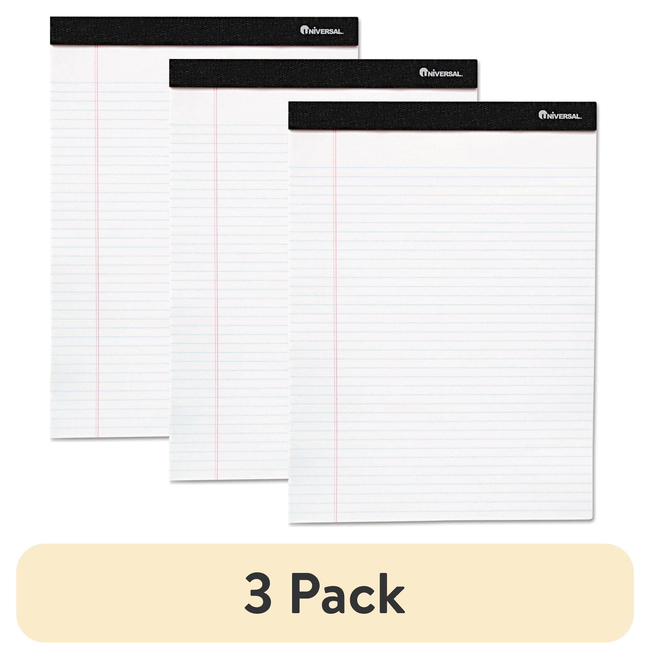 (3 pack) Premium Ruled Writing Pads, Narrow Rule, 5 x 8, White, 50 ...