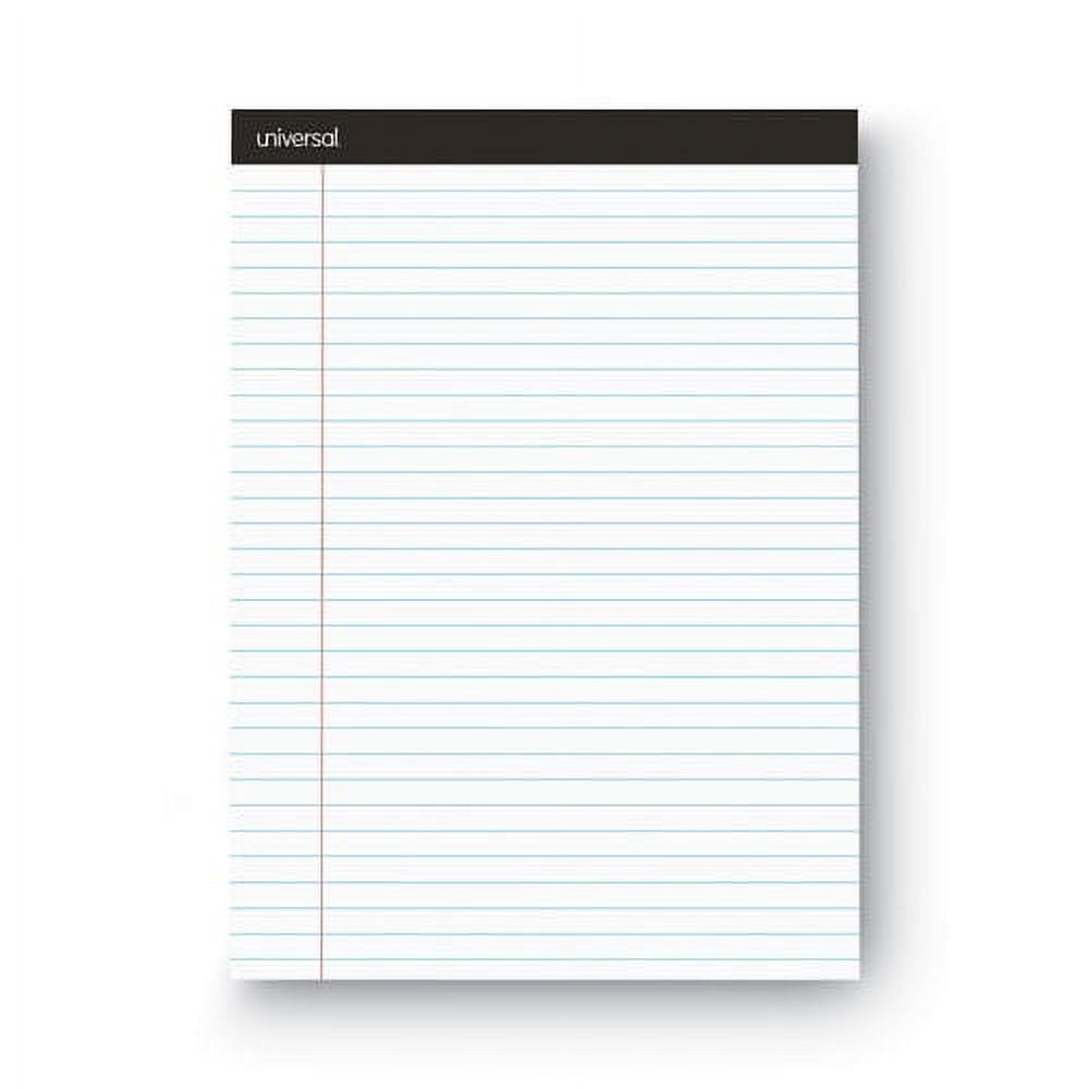 Premium Ruled Writing Pads With Heavy-Duty Back, Wide/legal Rule, Black ...