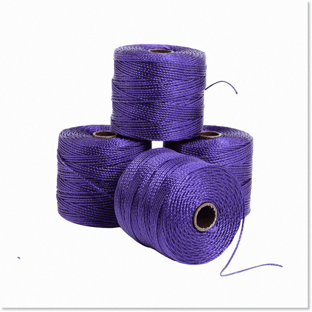Premium S-Lon 18 Cord - Purple Color - Pack of 4 Spools - 77 Yards ...