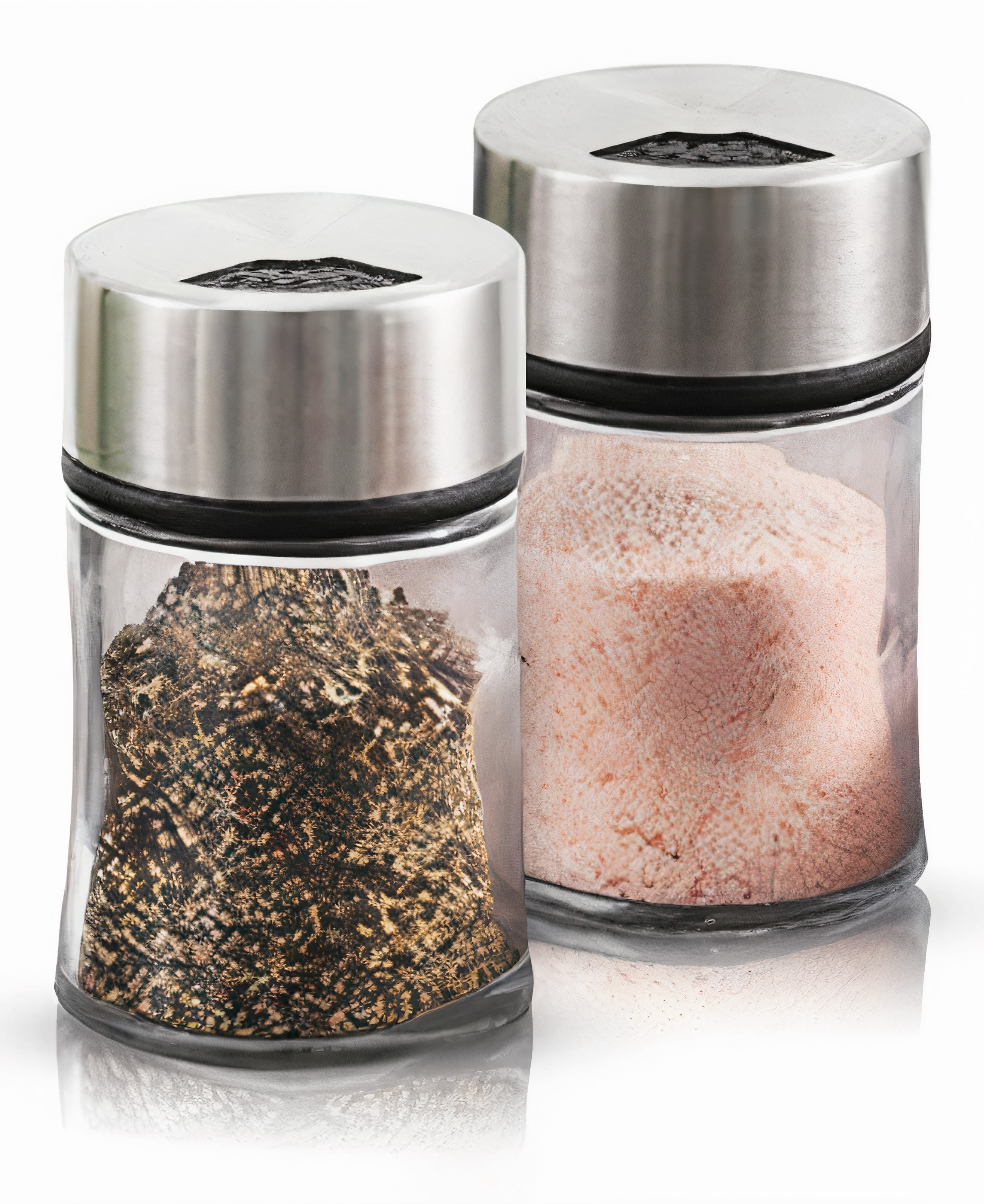 Premium Salt and Pepper Shakers with Adjustable Pour Holes - Set of 2 ...