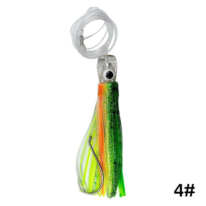 Premium Saltwater Trolling Lure - Mustad Hook, Flexible Prosthetic Eyes ...