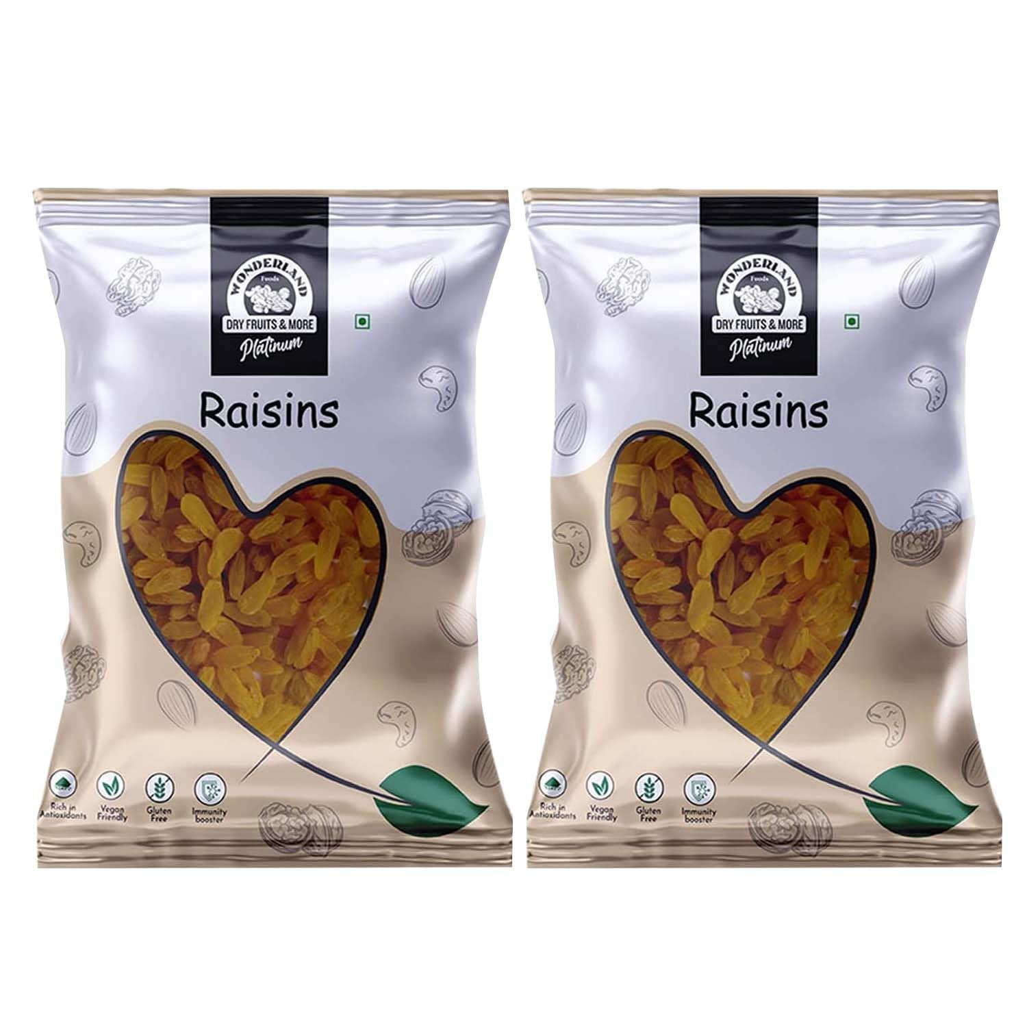 Premium Seedless Platinum Raisins By Wonderland Foods 1kg, (500gm ...