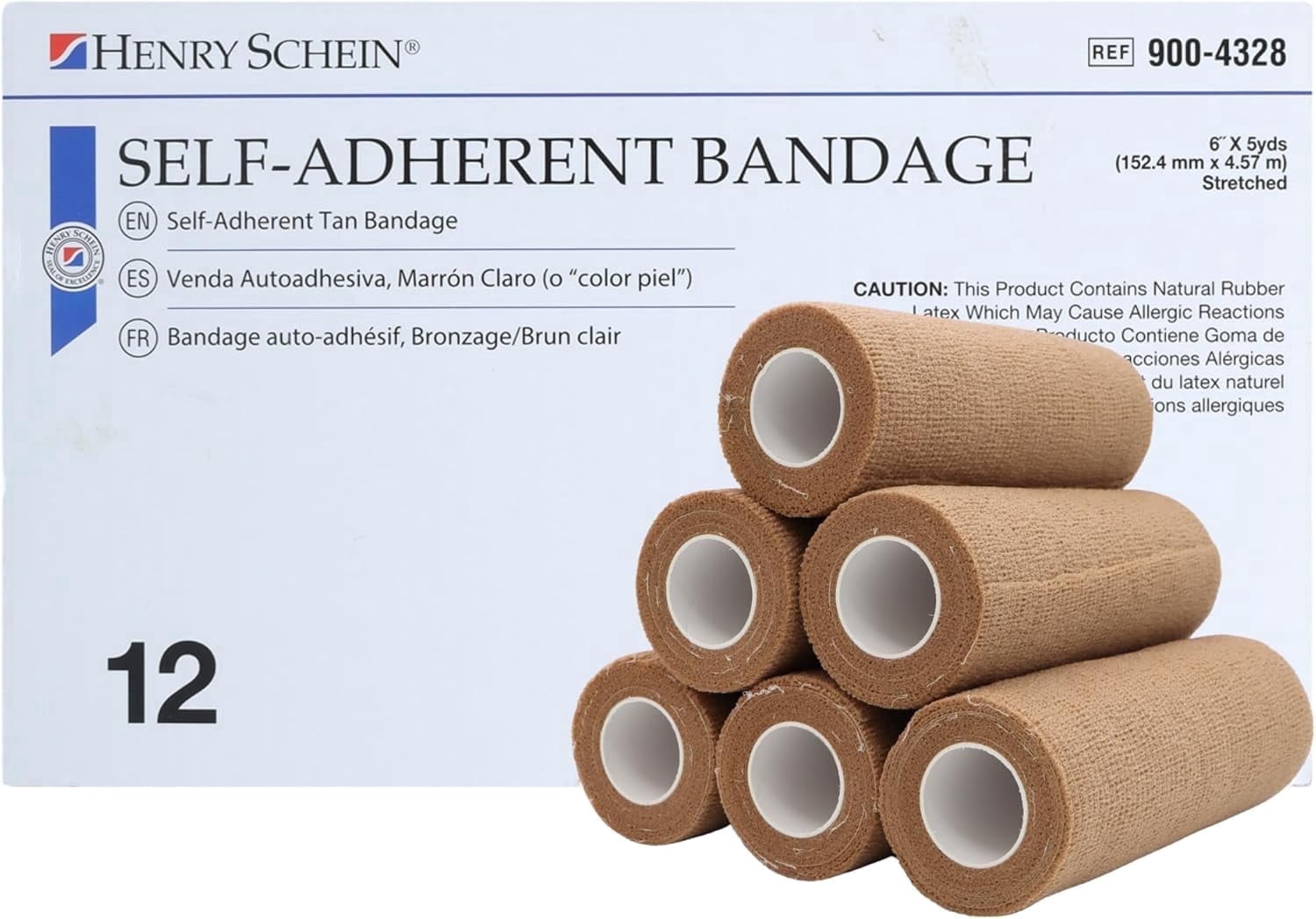 Henry Schein Self-Adherent Bandage Wrap, Latex Medical Wrap for ...