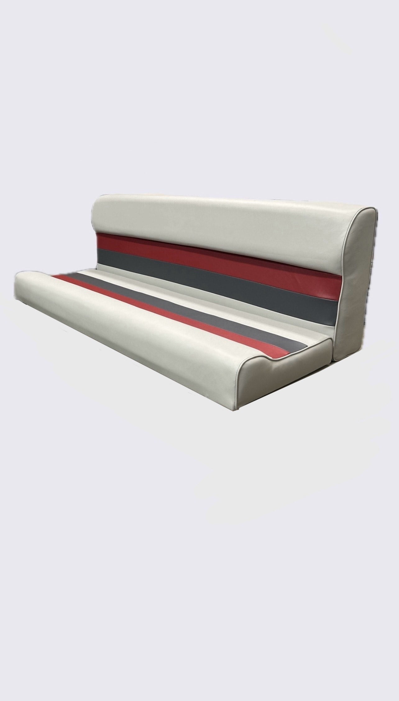 Premium Series 55" Pontoon Bench Seat Cushion Set "ONLY" Grey/Red/Char ...
