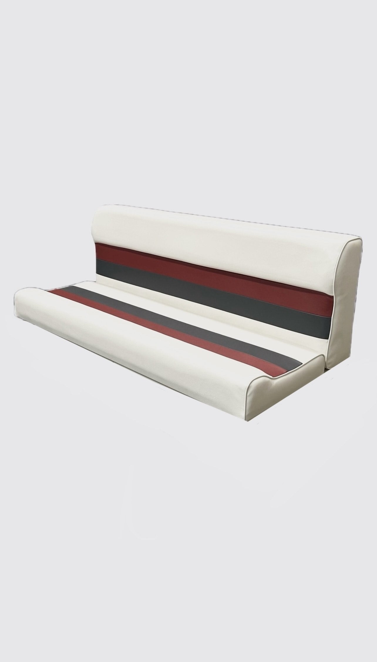 Premium Series 55" Pontoon Bench Seat Cushion Set "ONLY" White/Red/Char ...