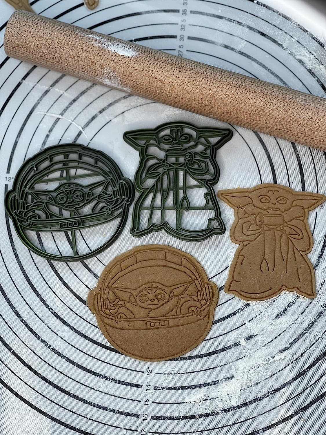 Premium Set of 2 Baby Yoda Grogu Cookie Cutter’s & Molds 4.5" Produced ...