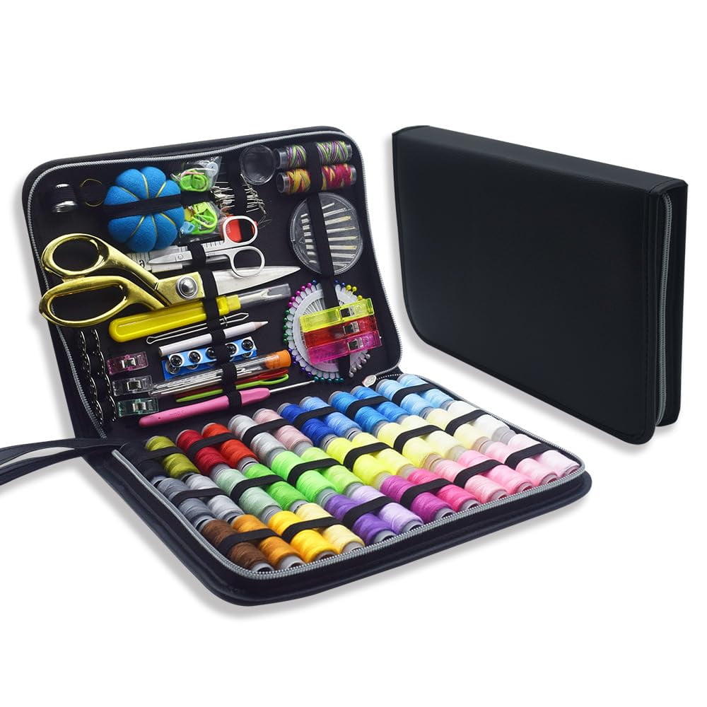 Premium Sewing Kit - 100-Piece Complete Sewing Set with Colored Thread ...