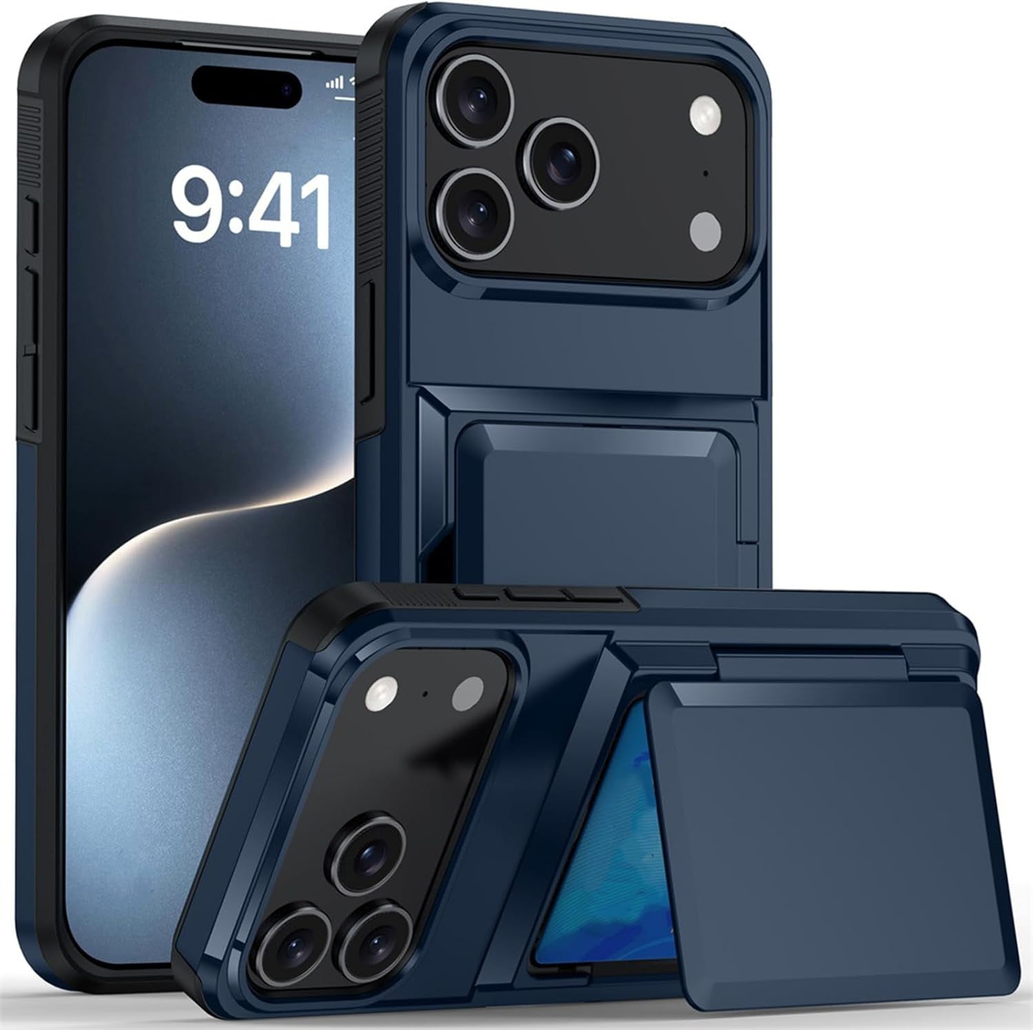 Premium Shockproof Case, with Card Holder & Stand - Heavy Grade ...