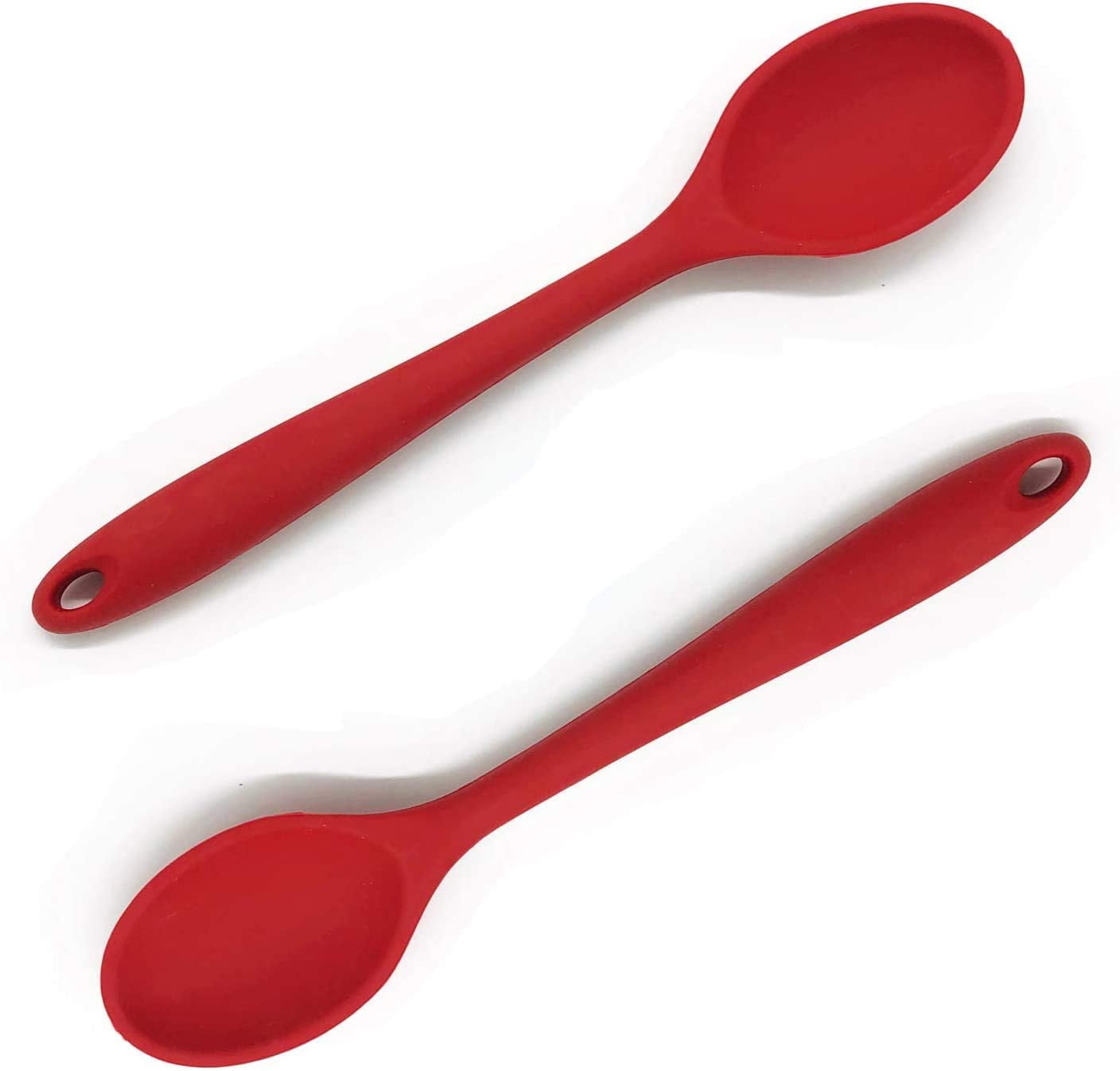 Premium Silicone Mixing Spoon - High Heat Resistant to 480°F, Hygienic ...