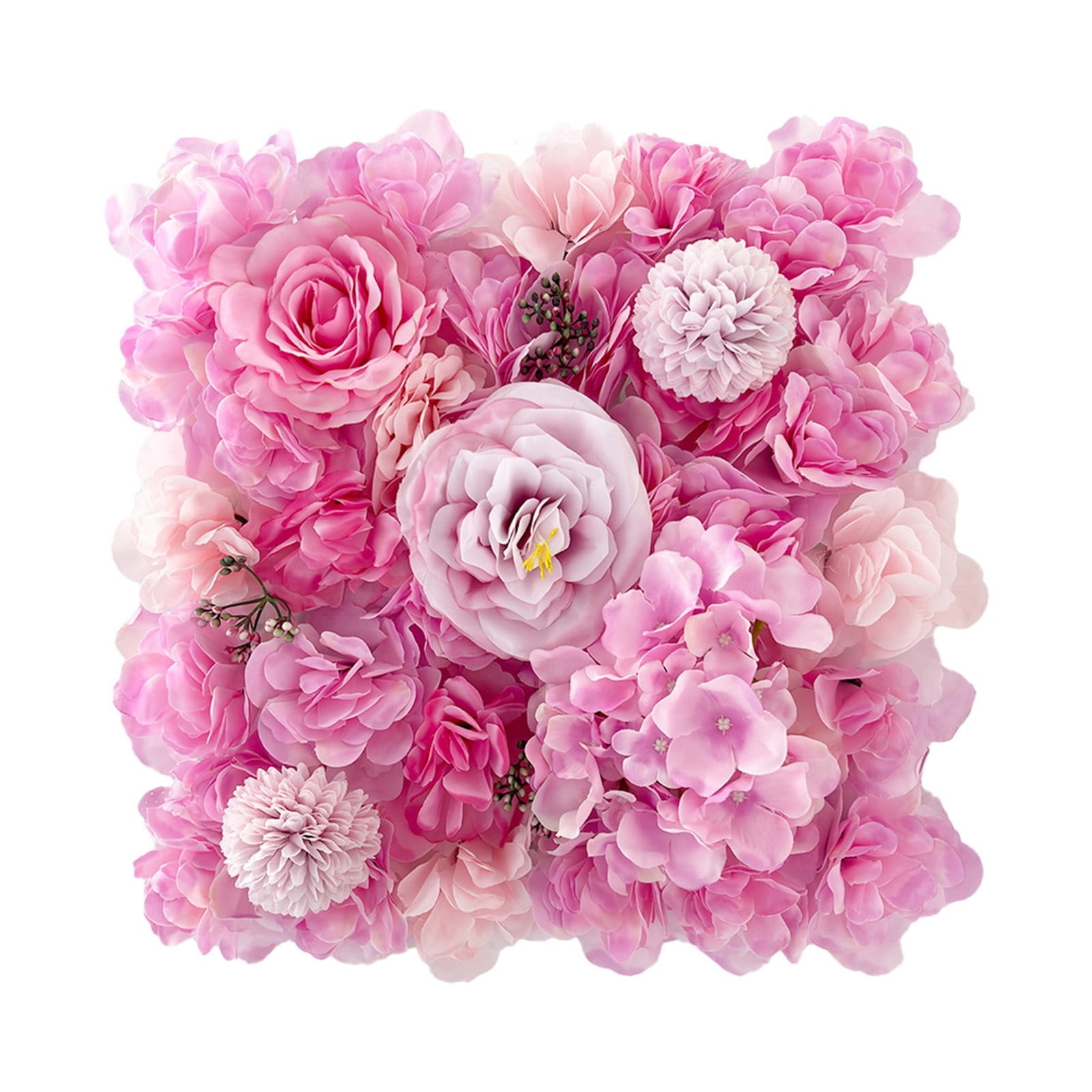 Premium Silk Roses and Hydrangeas Elegant Artificial Flower Wall Panels ...