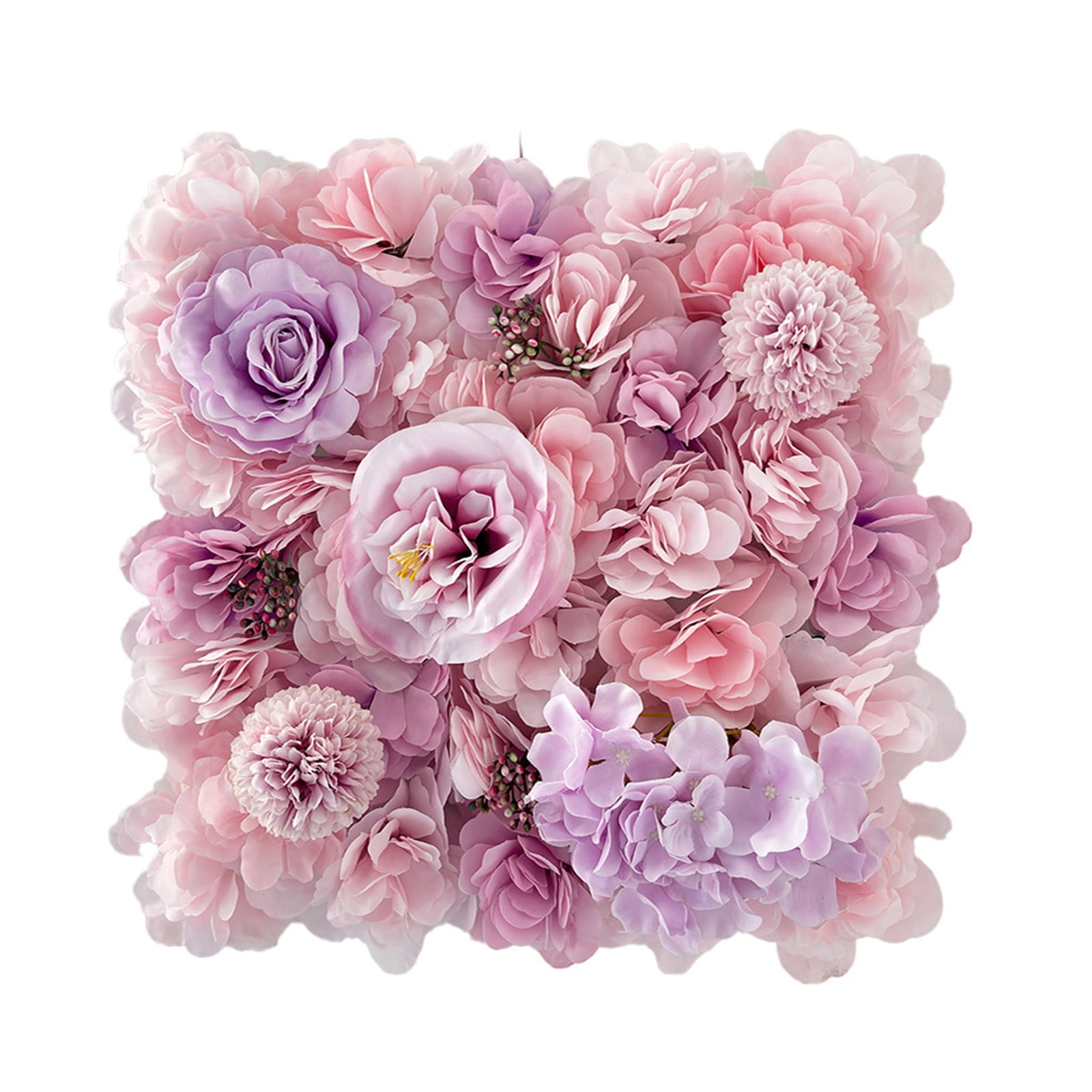 Premium Silk Roses and Hydrangeas Elegant Artificial Flower Wall Panels ...
