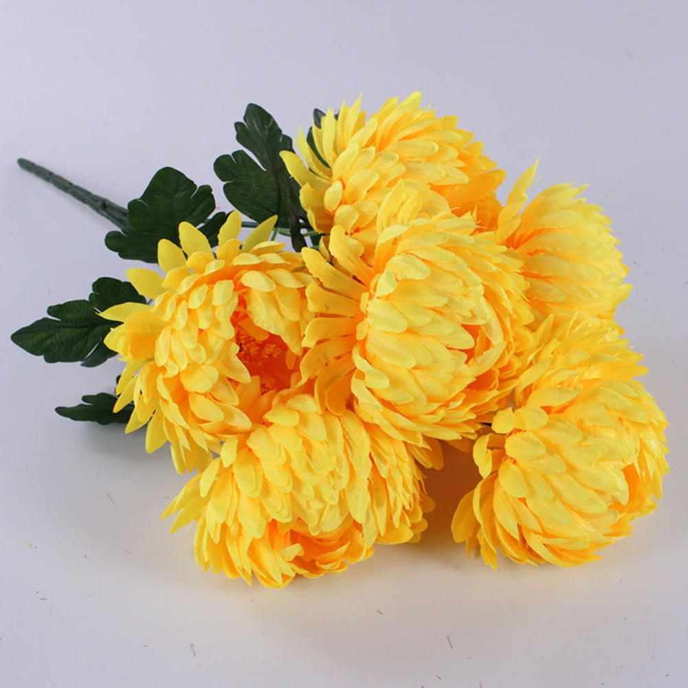 Premium Silk and Plastic Chrysanthemum Artificial Flower for Ceremonies ...