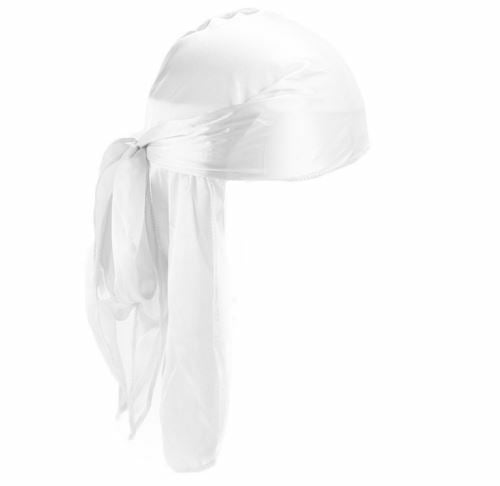 Premium Silky Satin Durag Men's Cap Hat Doo Rag Biker Smooth Head Wrap ...