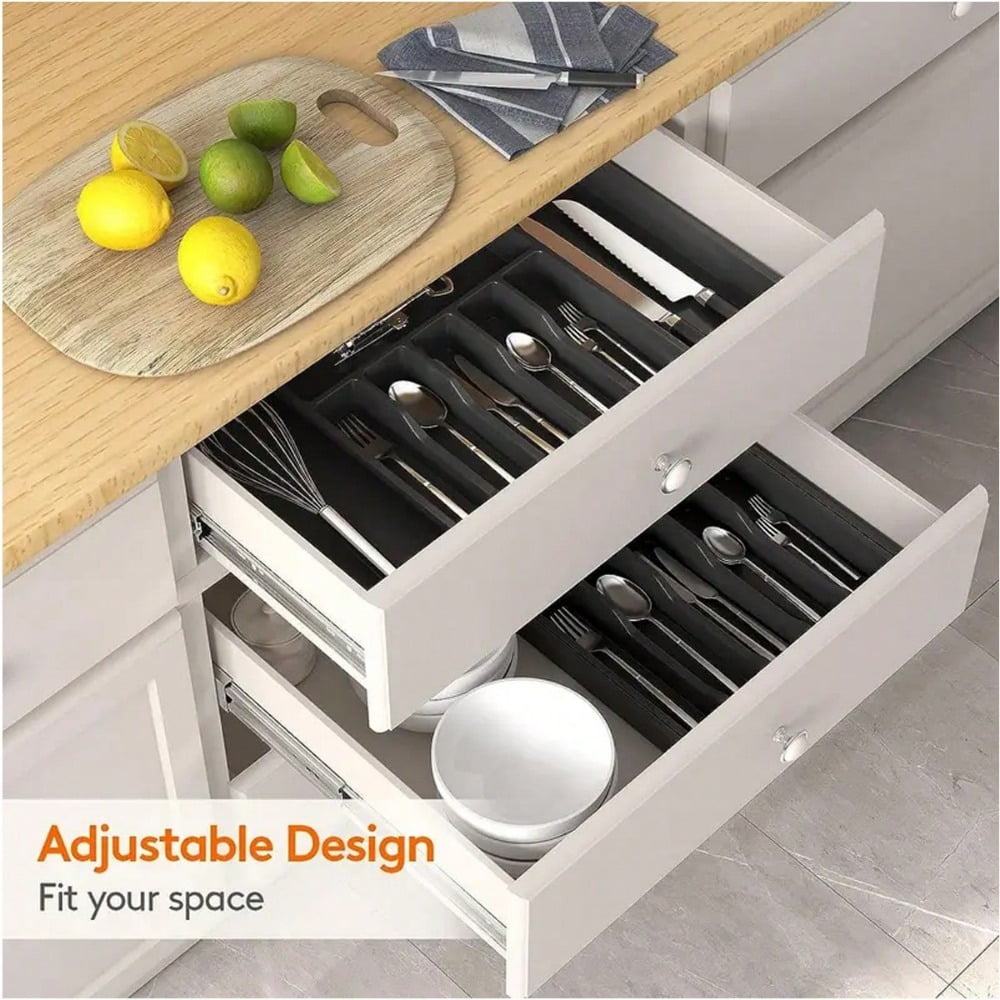 Premium Silverware Drawer Organizer - Expandable & Adjustable, Custom ...