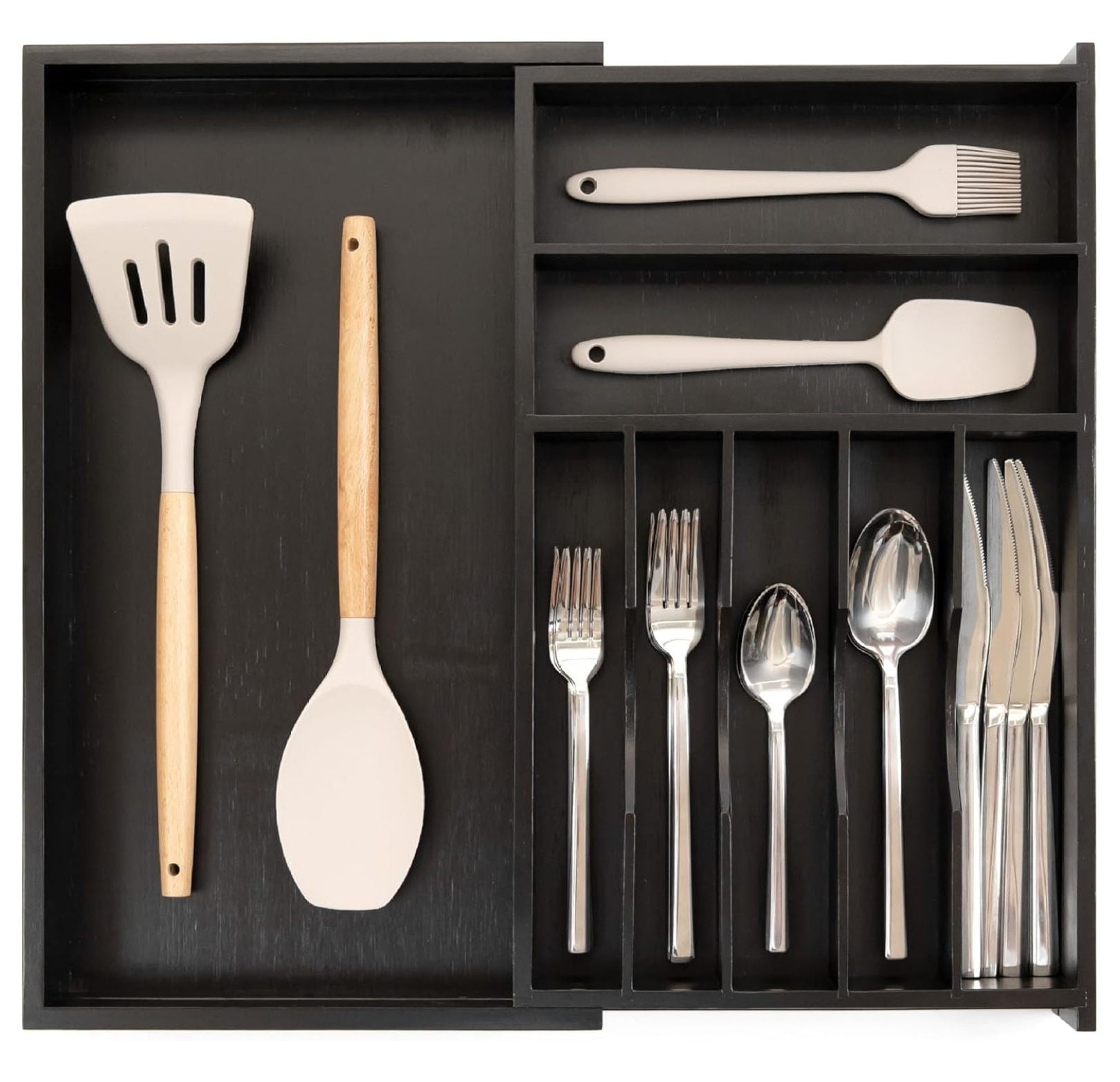 Premium Silverware, Flatware and Utensil Organizer for Narrow Kitchen ...