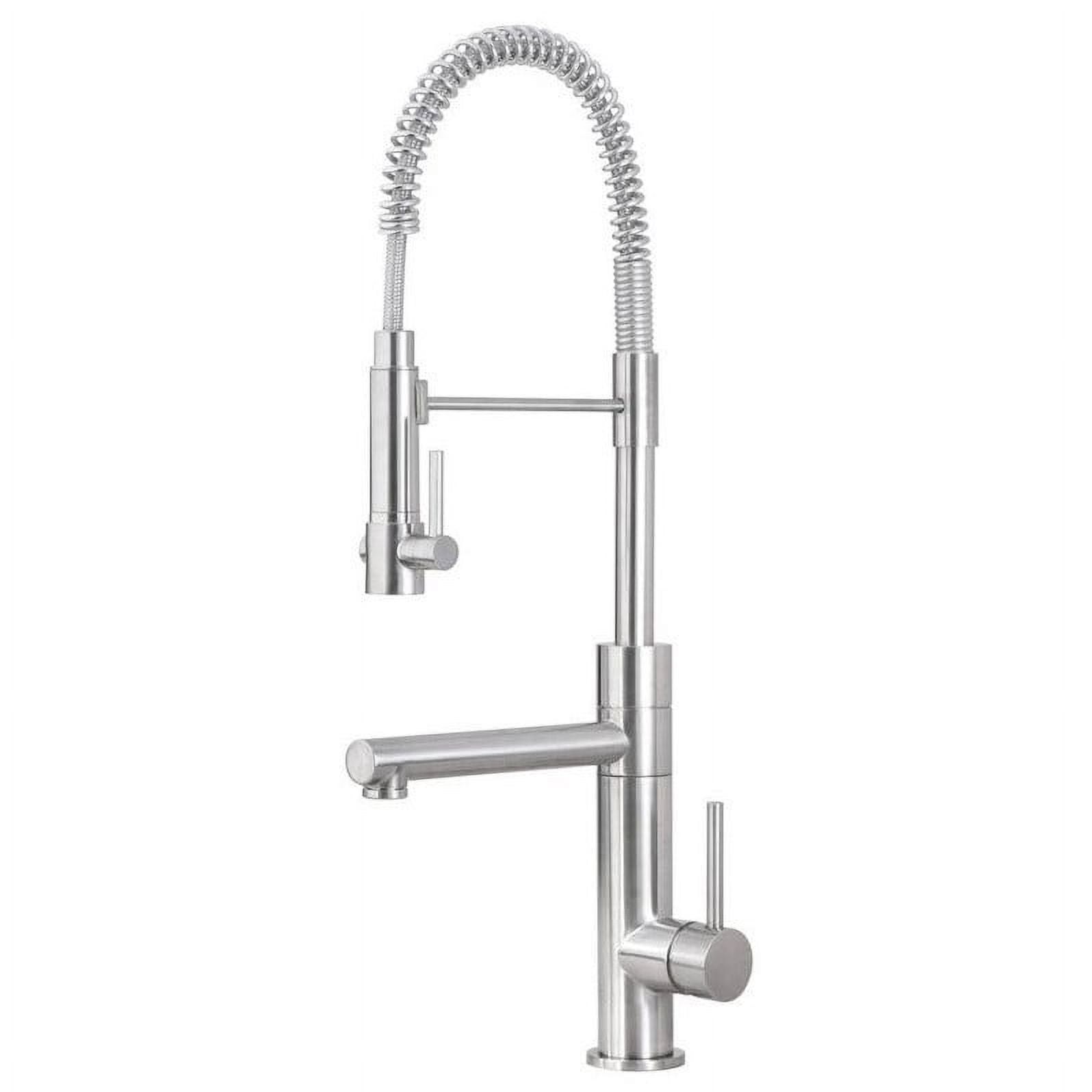 Premium Single-Handle Pull-Down Sprayer Kitchen Faucet in Satin Nickel ...