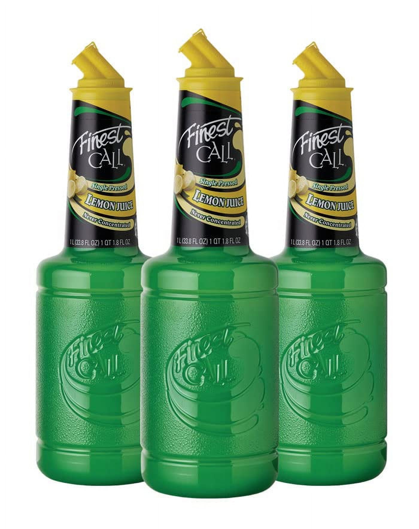 Premium Single Pressed Lemon Juice Drink Mix, 1 Liter Bottle (33.8 Fl ...