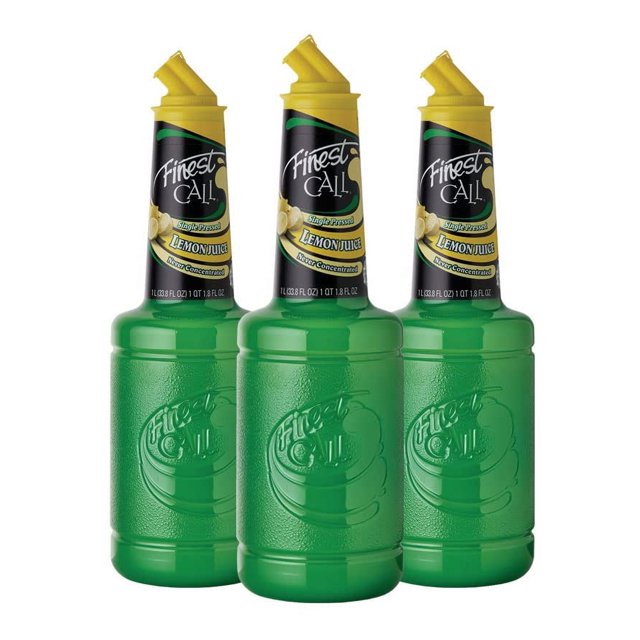 Premium Single Pressed Lemon Juice Drink Mix, 1 Liter Bottle (33.8 Fl ...