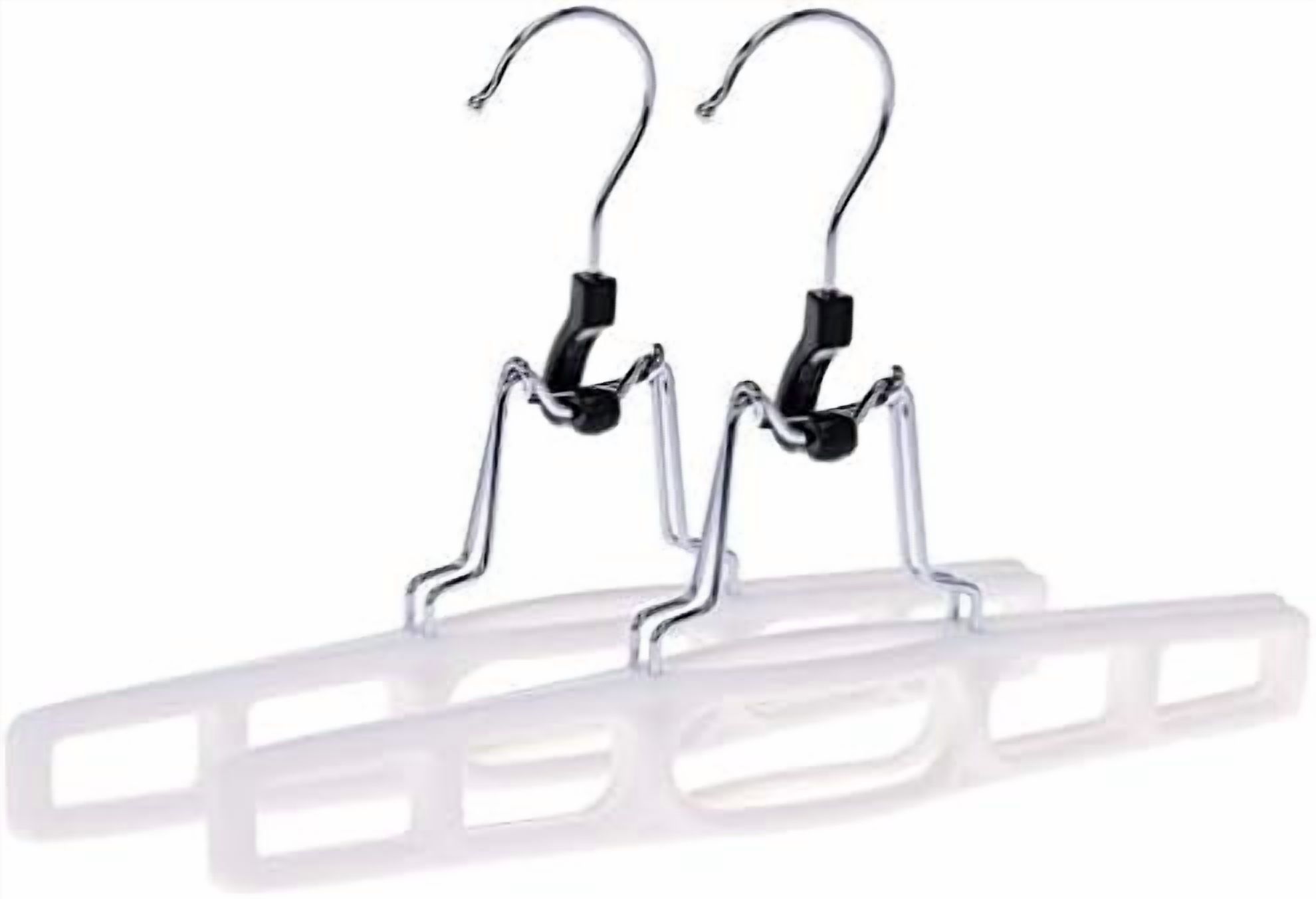 Premium Skirt Hangers 2-Pack - Thin Space-Saving Skirt Hanger Set with ...