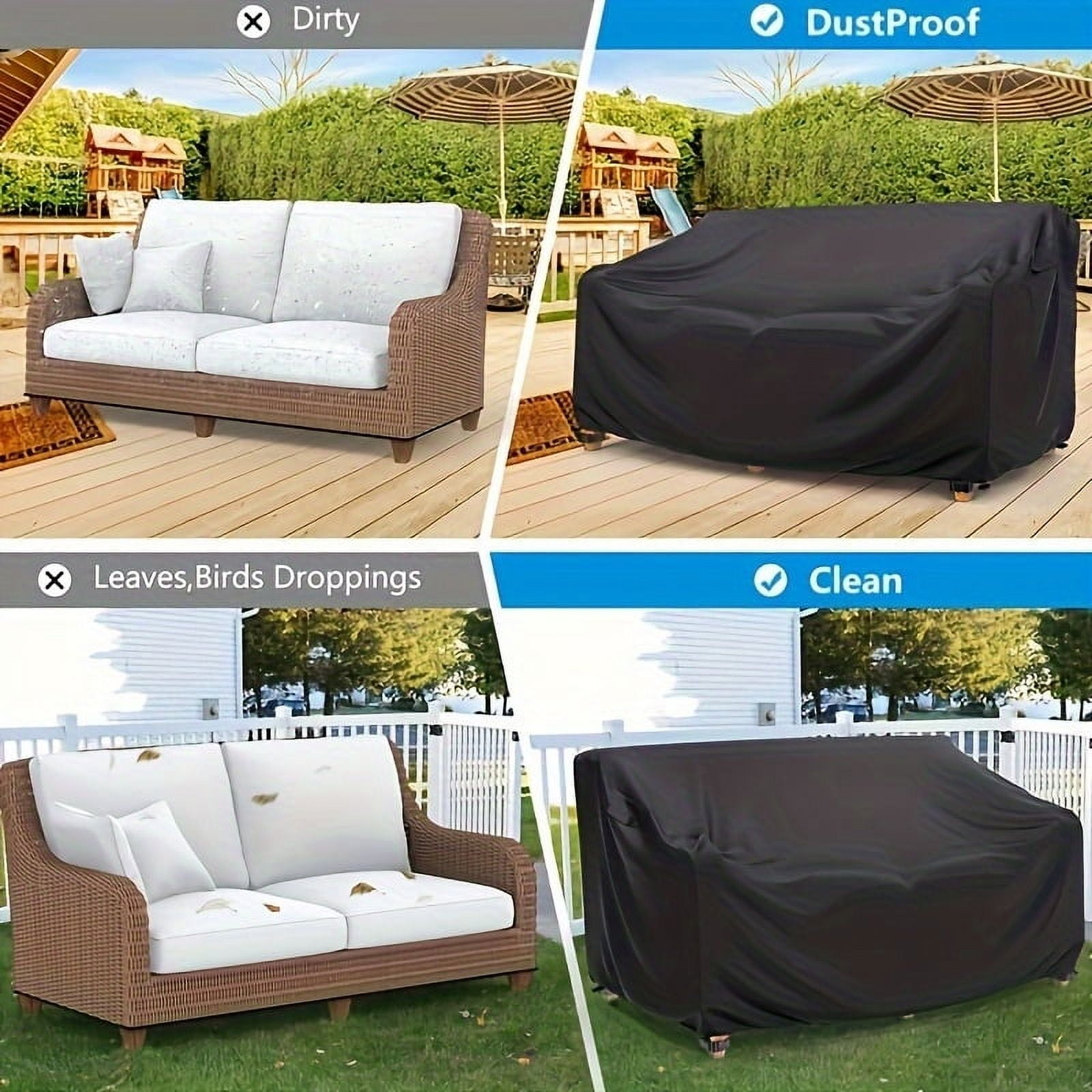 [Premium Sofa Cover for Outdoor] premium water-resistant courtyard sofa cover-ultimate dust, Sun ...