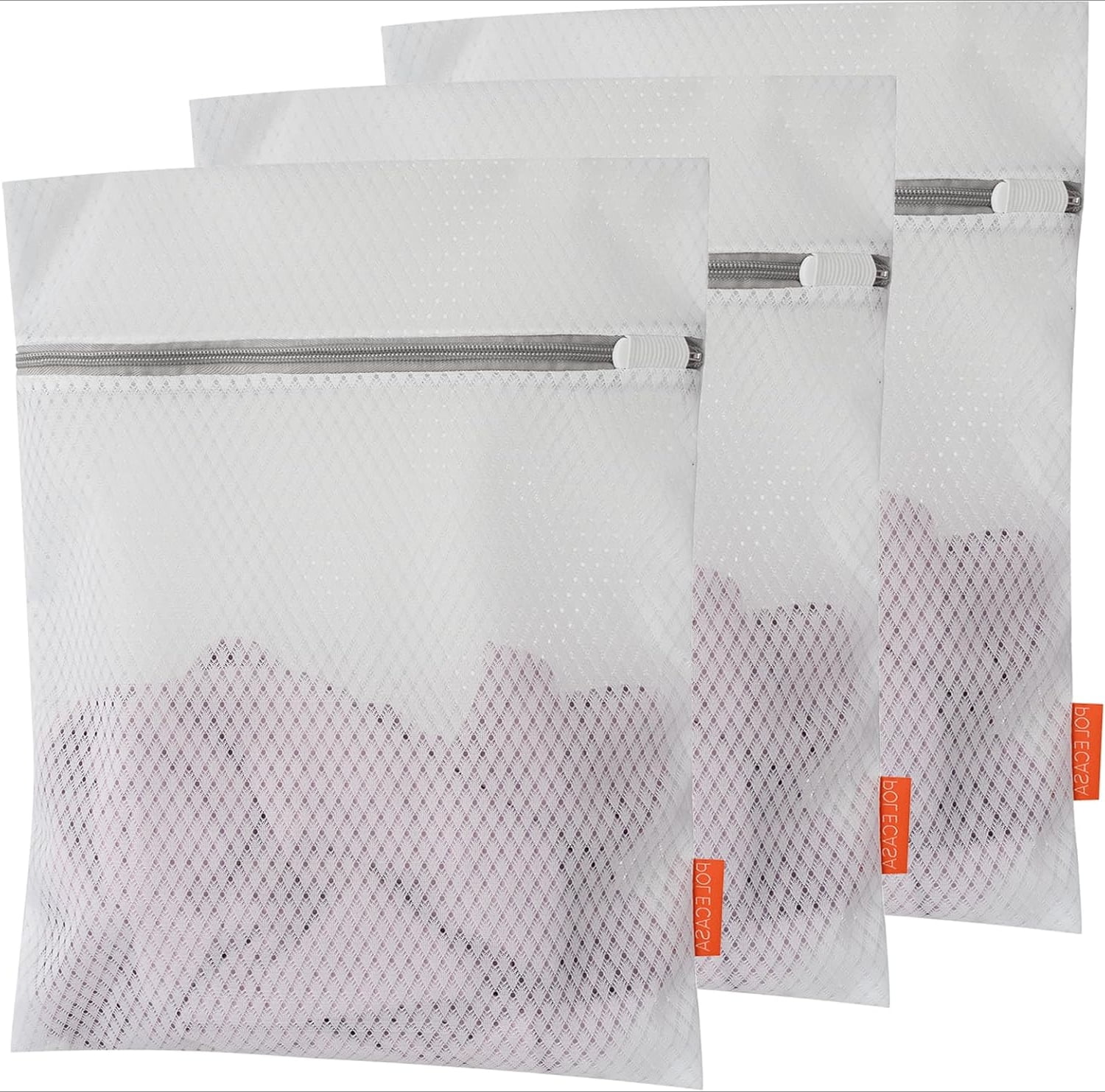 Premium Soft Fine Mesh Laundry Bags with Sturdy Zipper for Delicates ...