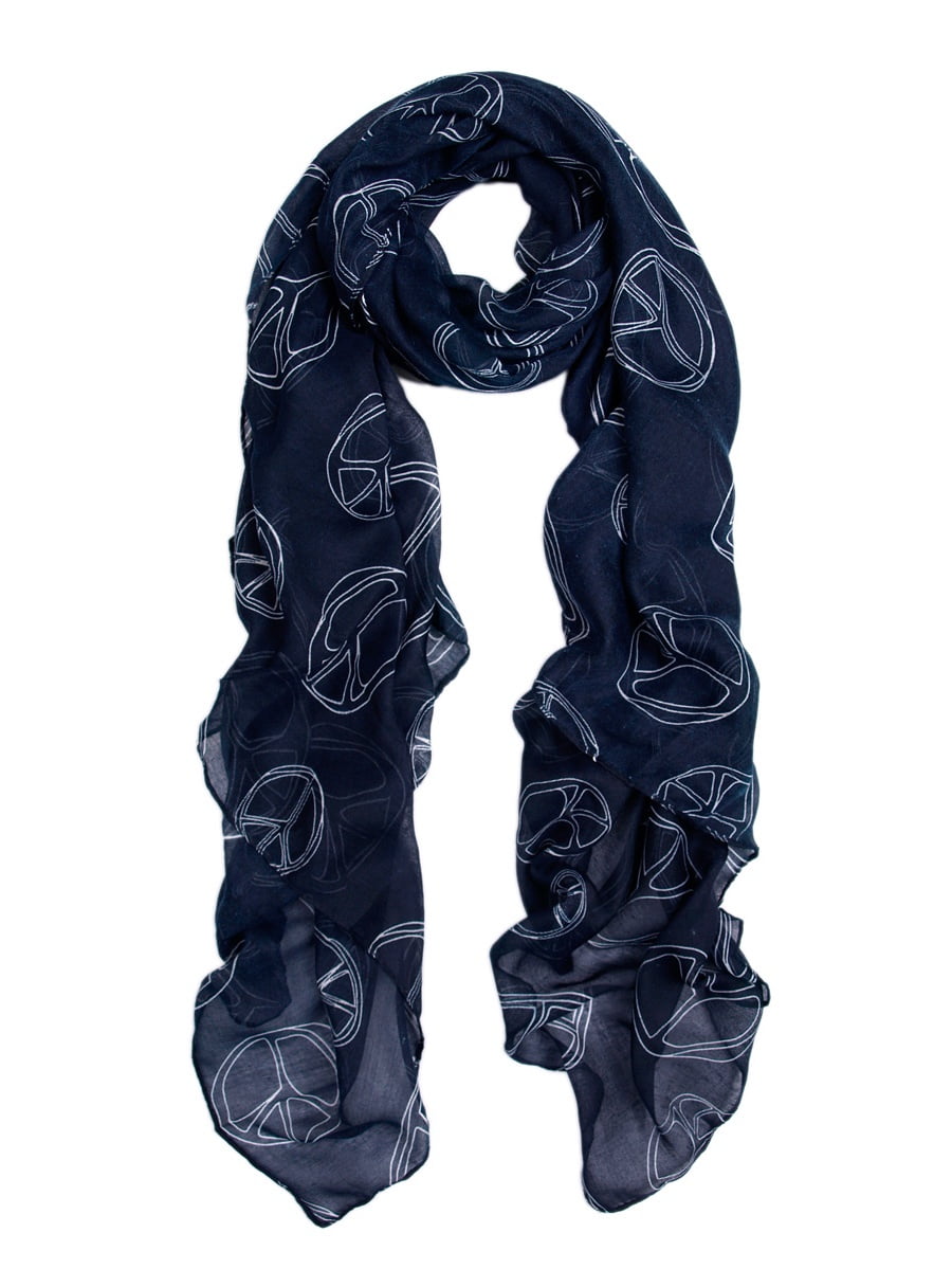 Premium Soft Large Peace Sign Design Scarf Wrap - Walmart.com