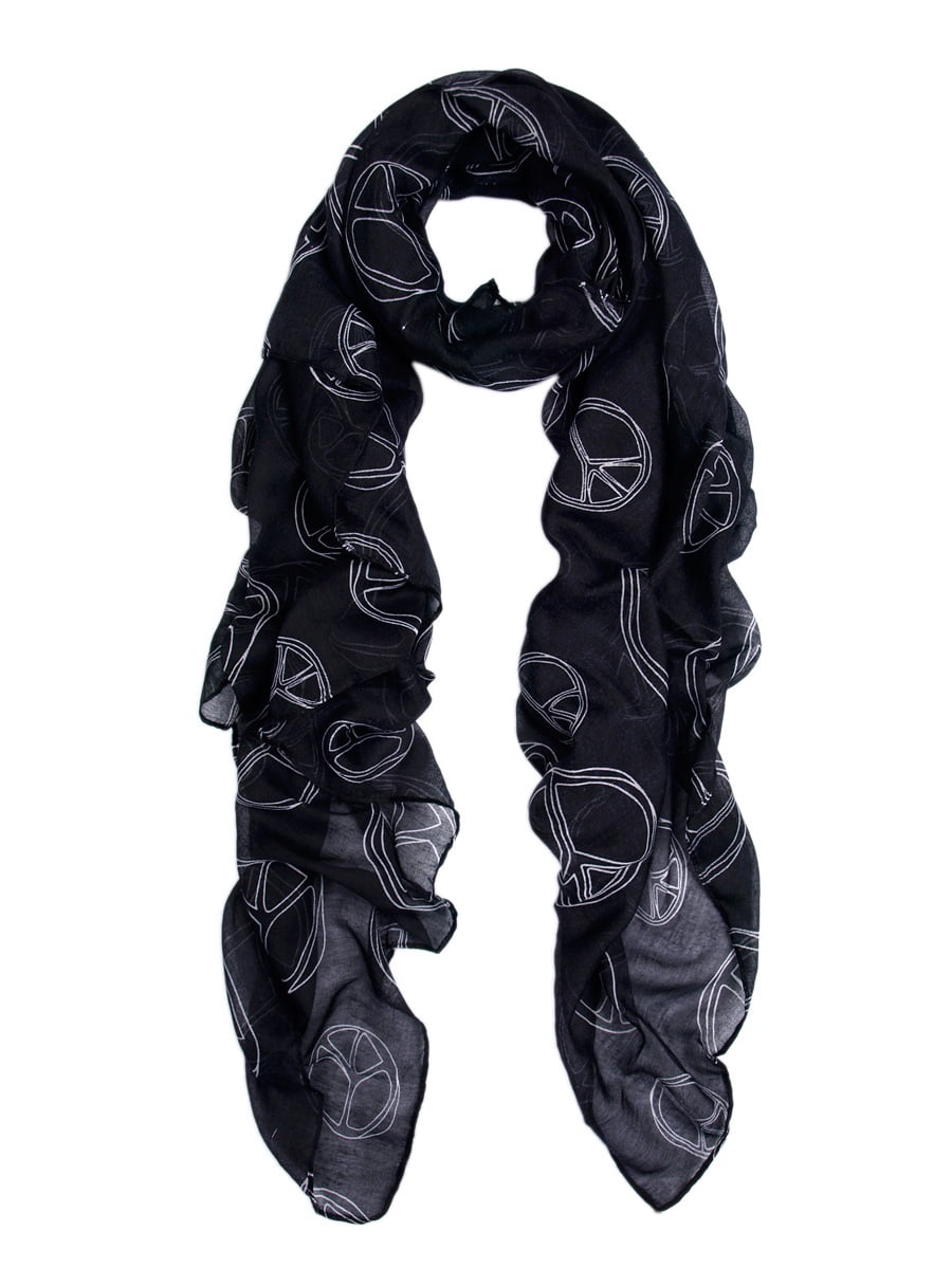 Premium Soft Large Peace Sign Design Scarf Wrap - Walmart.com